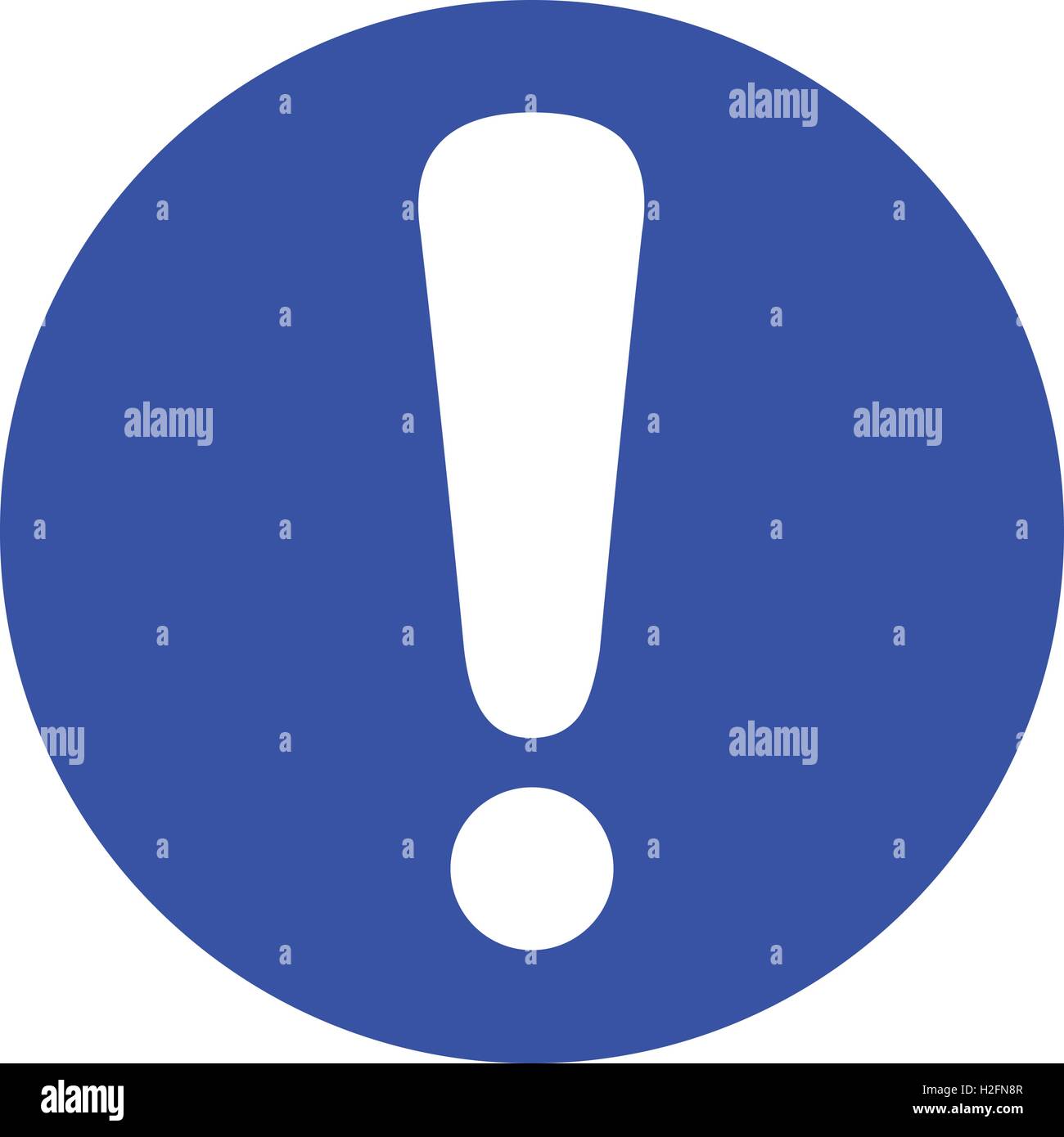 ISO safety sign. General mandatory sign. Blue circle sign with white ...