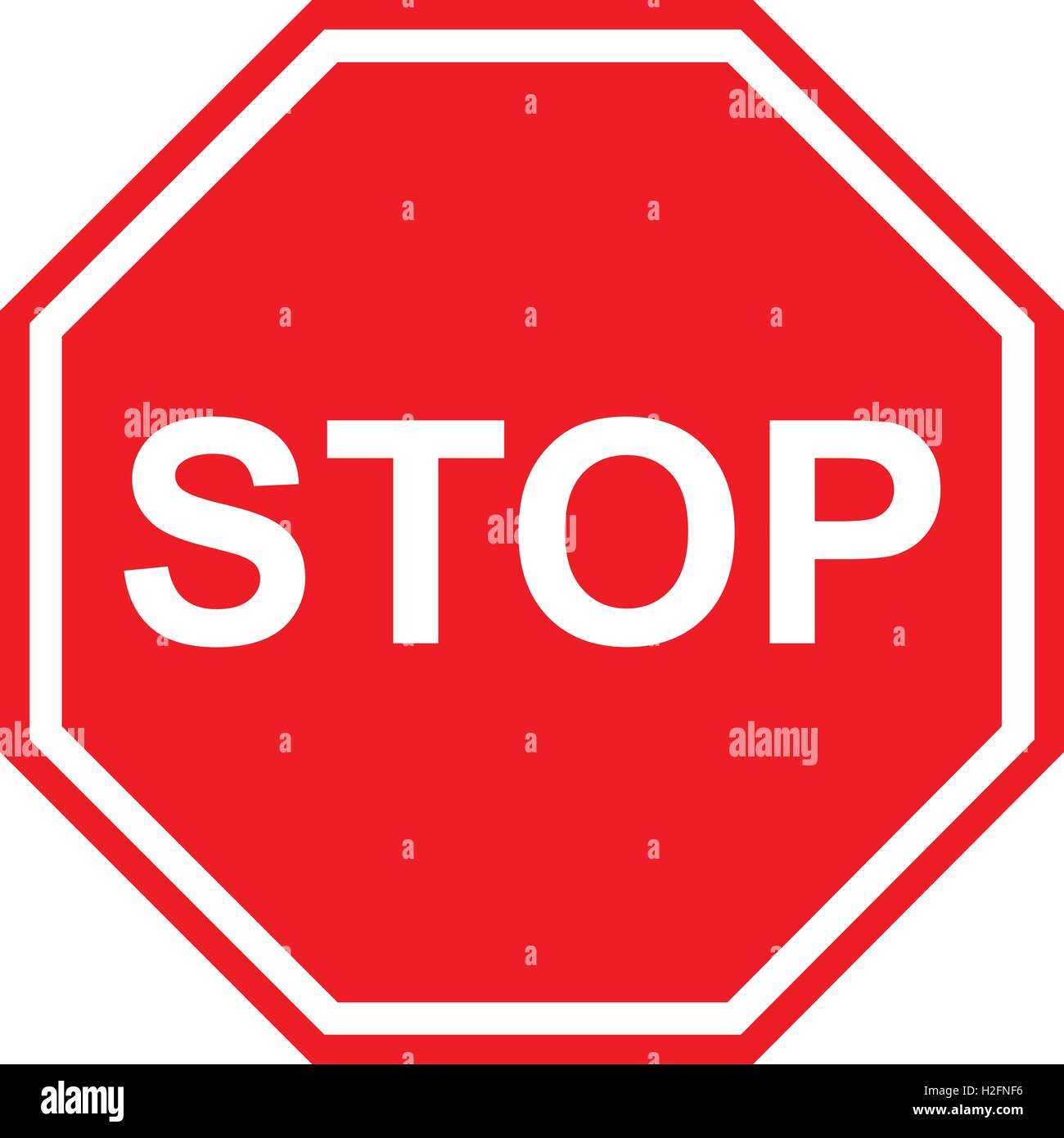 Stop traffic sign, isolated vector illustration Stock Vector Image ...