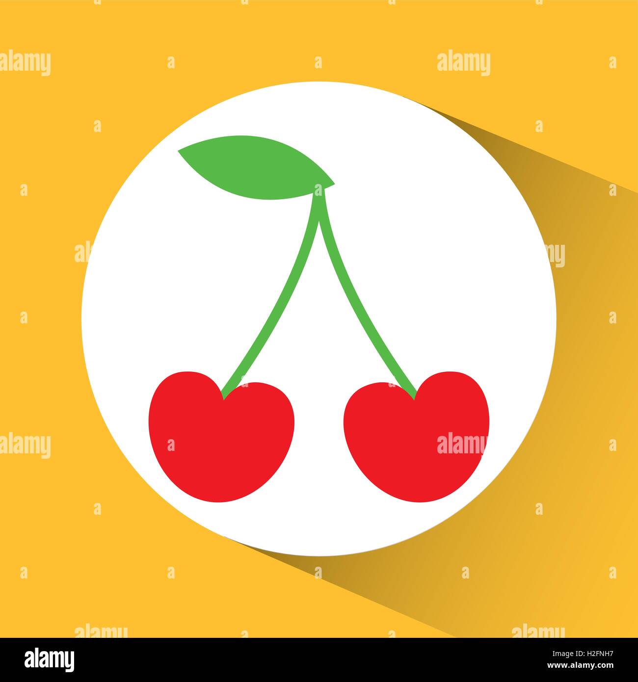 cherry inside circle design Stock Vector Image & Art - Alamy
