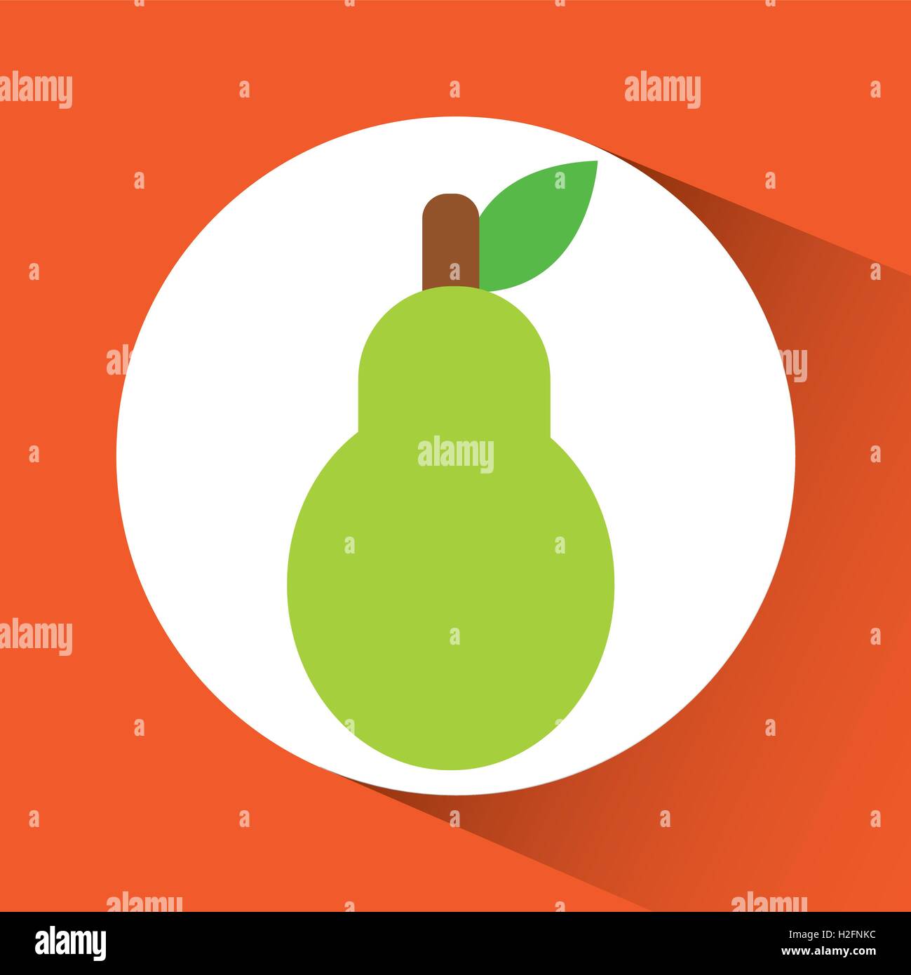 Pear inside circle design Stock Vector Image & Art - Alamy