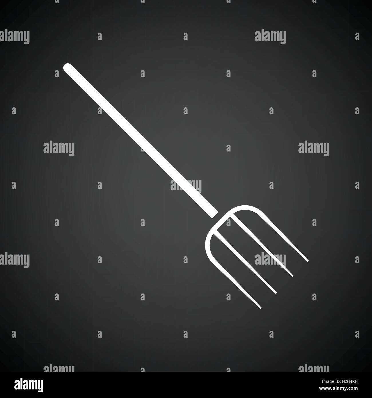 Pitchfork Icon Black Background With White Vector Illustration Stock Vector Image And Art Alamy
