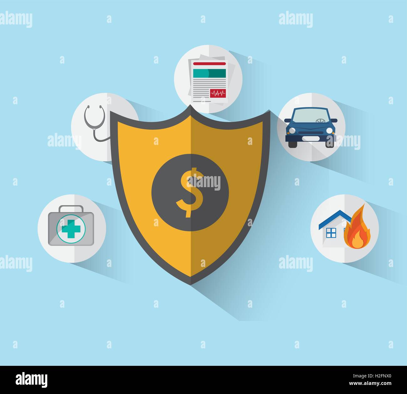 insurance services related icons image Stock Vector Image & Art - Alamy