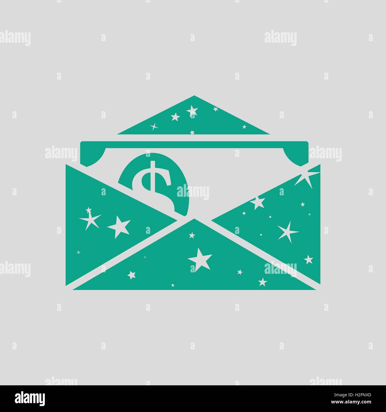 Open green envelope blank Stock Vector Images - Alamy