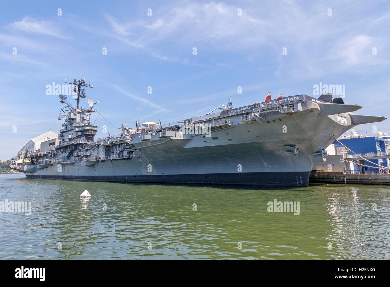 A view of the USS Intrepid Sea Air and Space Museum Stock Photo - Alamy