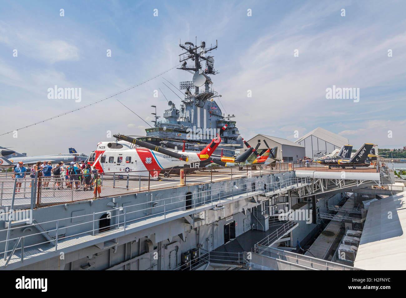 A view of the USS Intrepid Sea Air and Space Museum Stock Photo - Alamy
