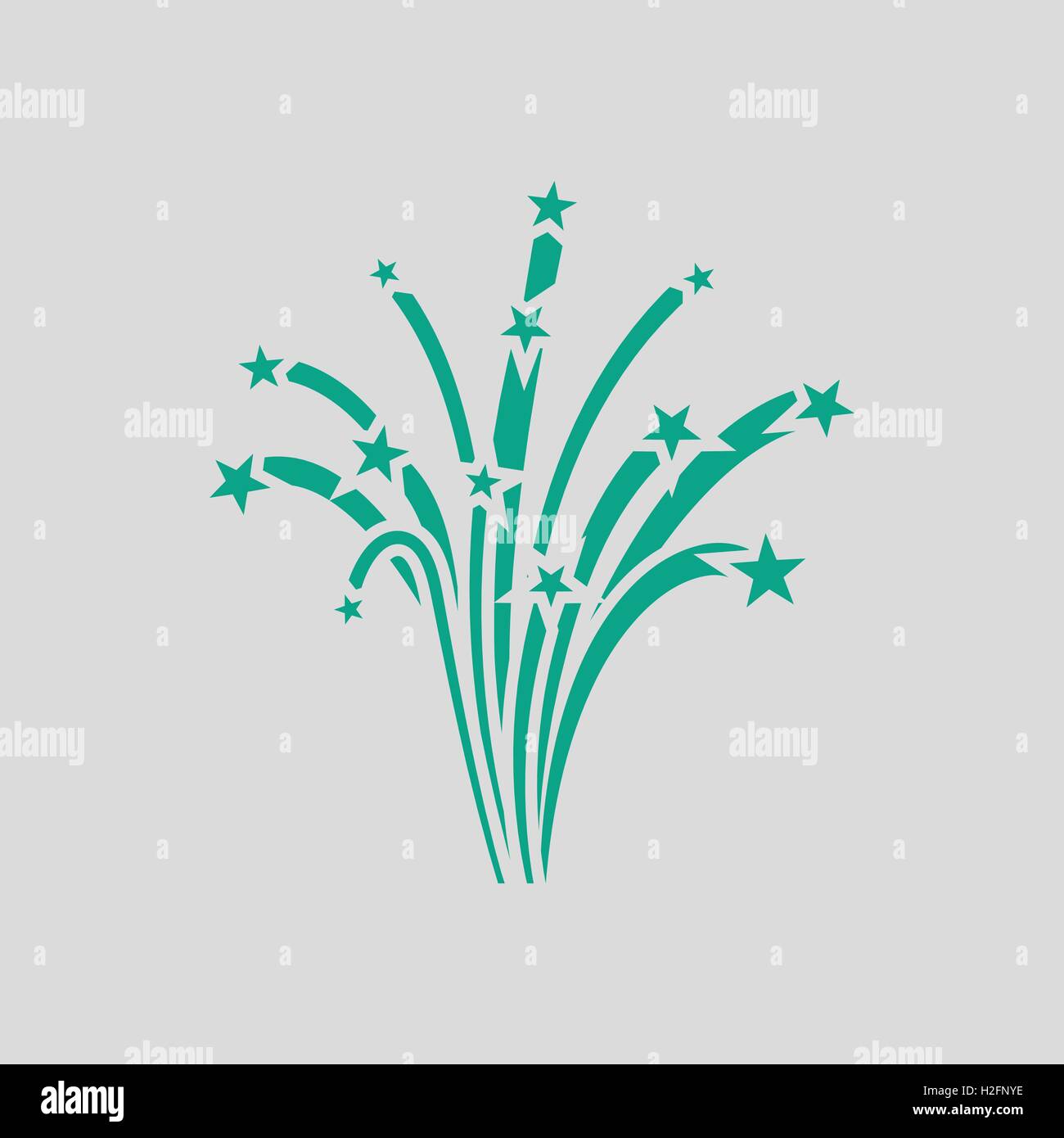 Fireworks icon. Gray background with green. Vector illustration Stock ...