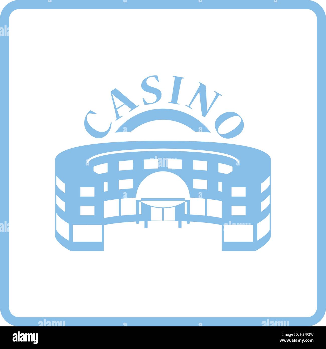Casino building icon. Blue frame design. Vector illustration Stock ...