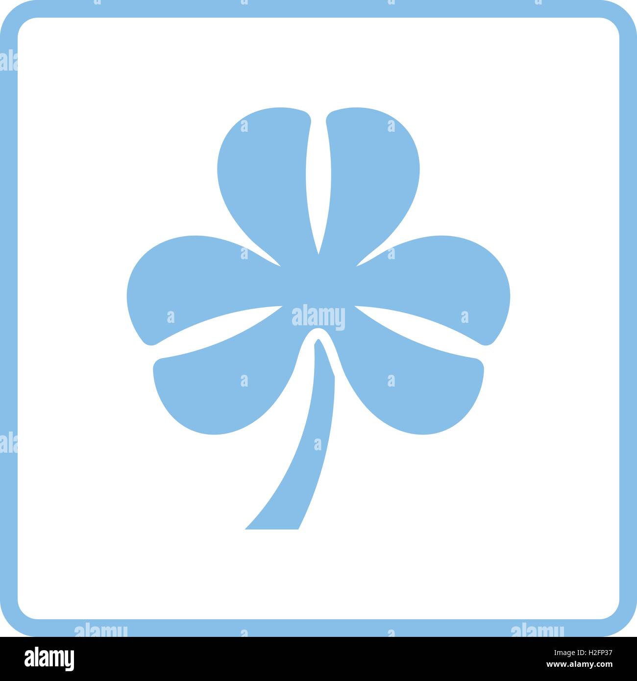 Shamrock icon. Blue frame design. Vector illustration Stock Vector ...