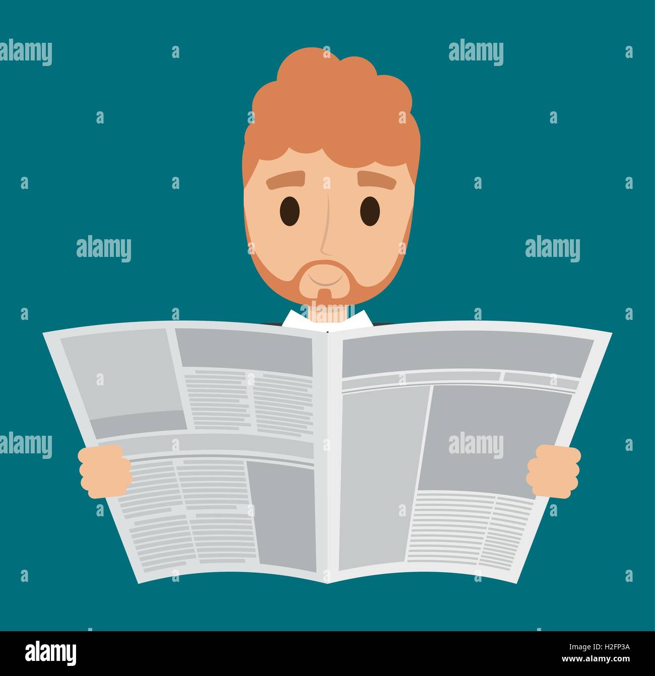 Man reading newspaper design Stock Vector Image & Art - Alamy