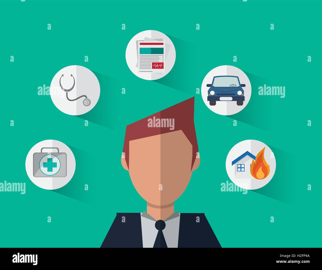 insurance services related icons image Stock Vector Image & Art - Alamy