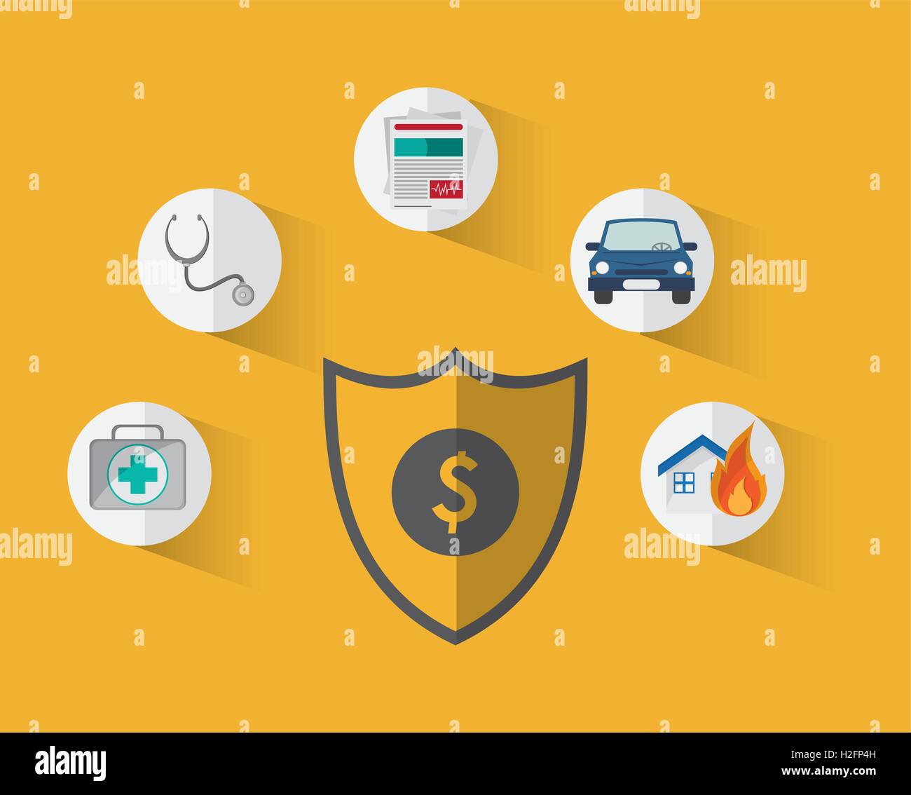 insurance services related icons image Stock Vector Image & Art - Alamy