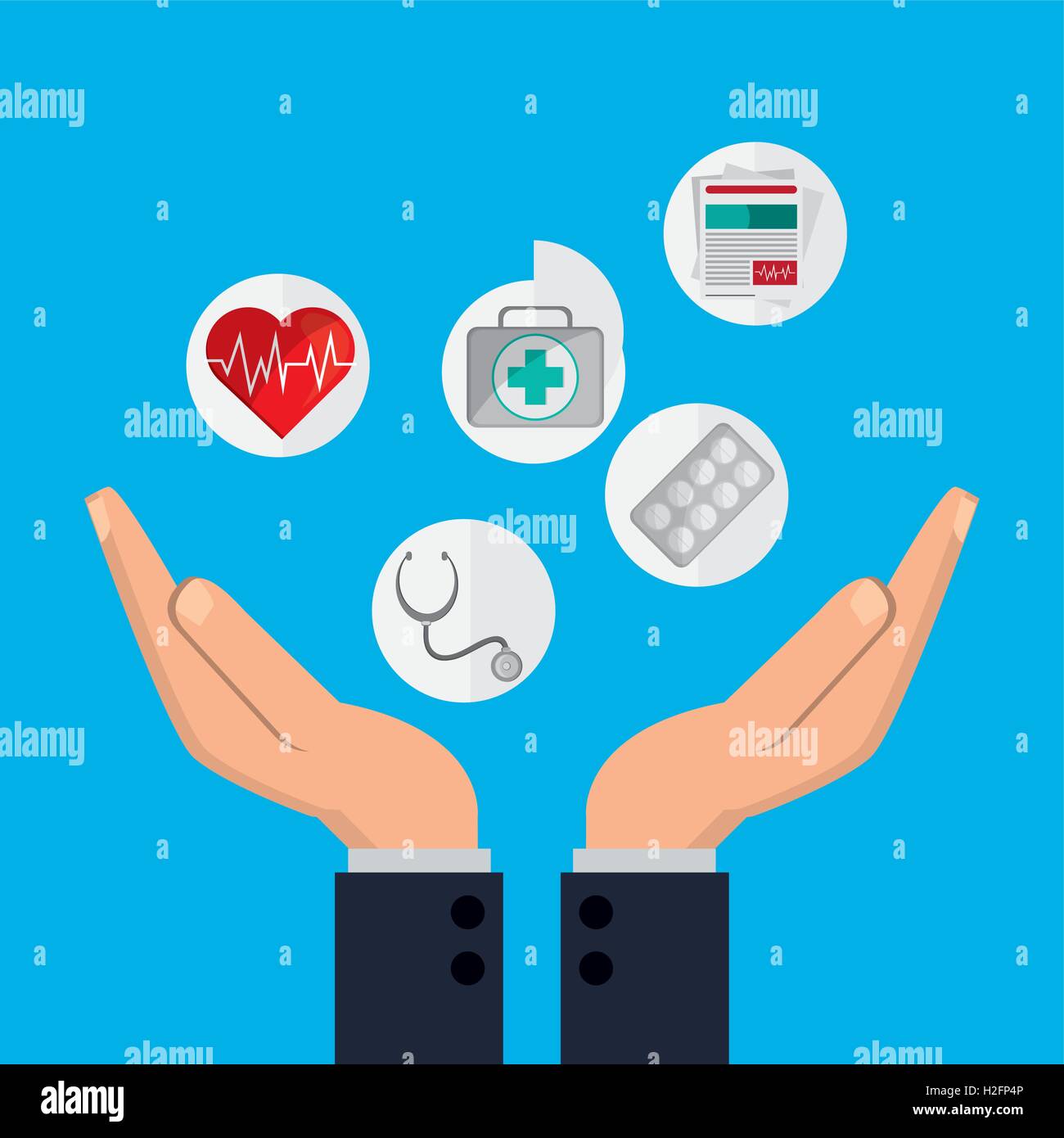 insurance services related icons image Stock Vector Image & Art - Alamy