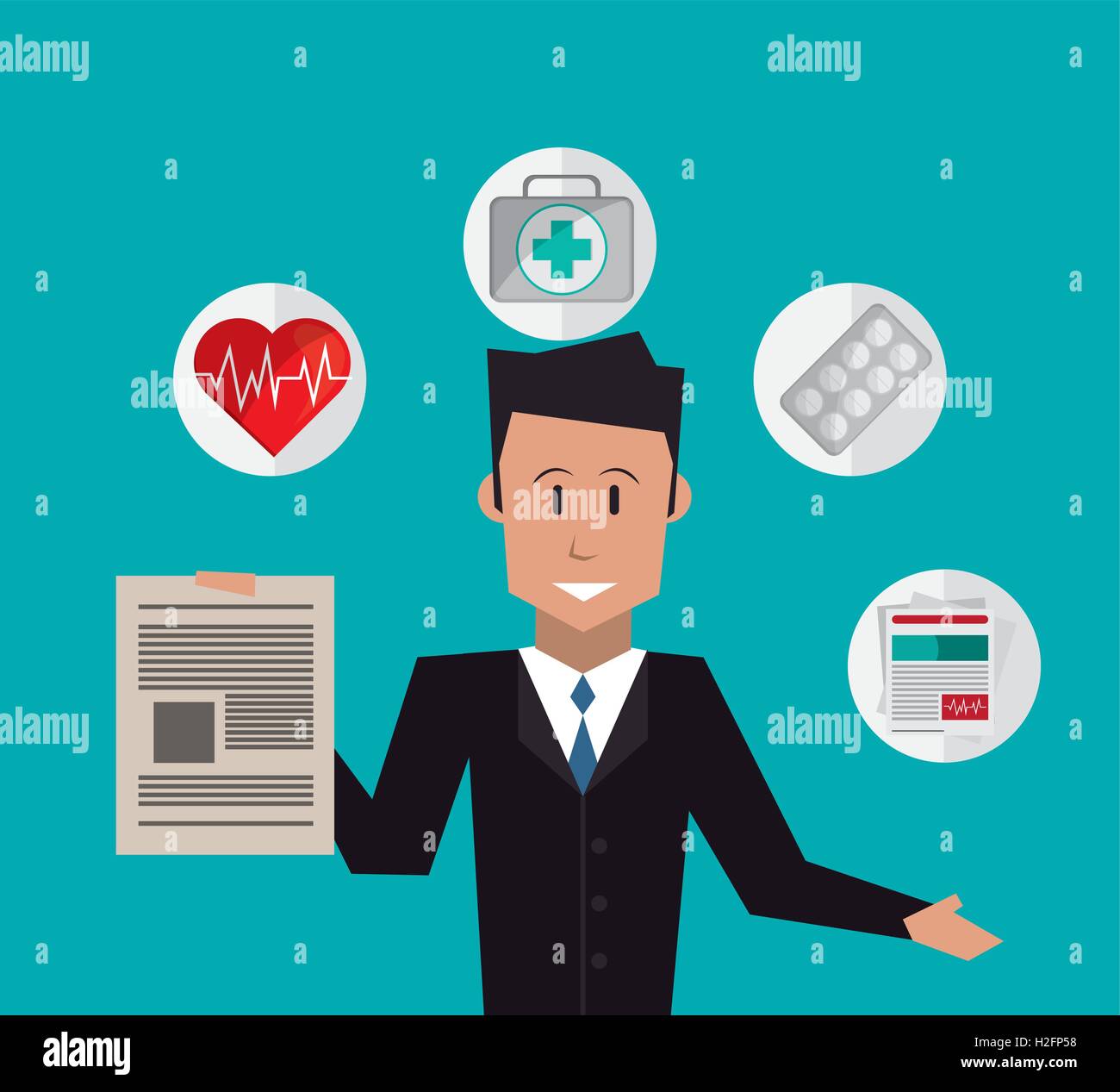 insurance services related icons image Stock Vector Image & Art - Alamy