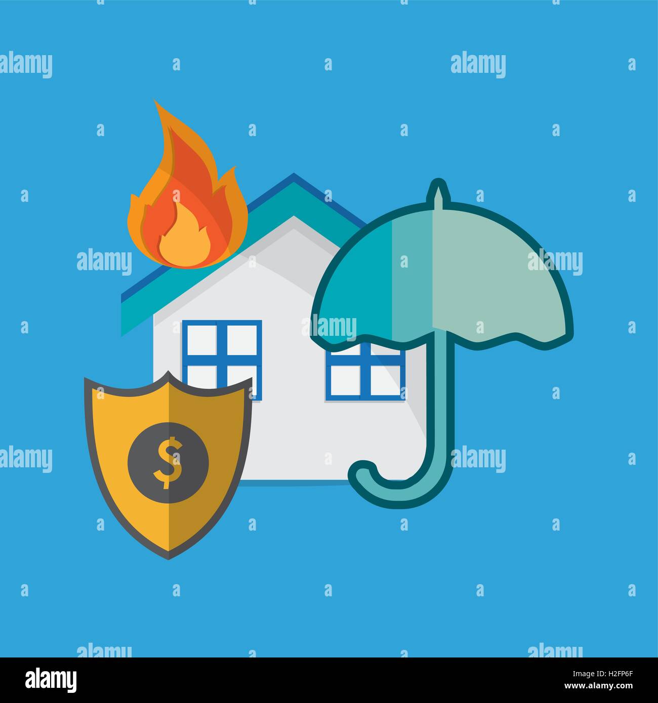 insurance services related icons image Stock Vector Image & Art - Alamy
