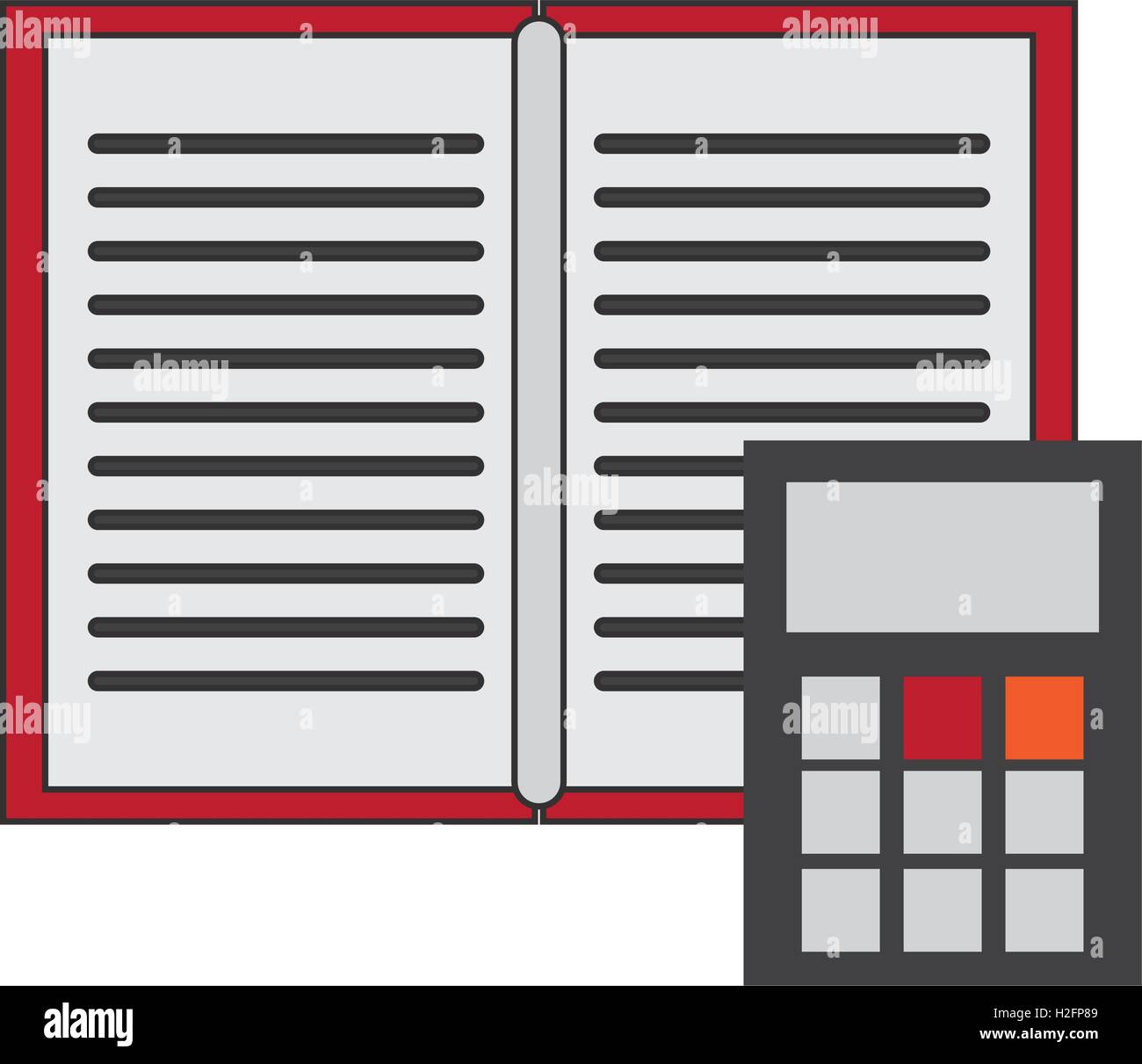 open book and calculator icon Stock Vector Image & Art - Alamy