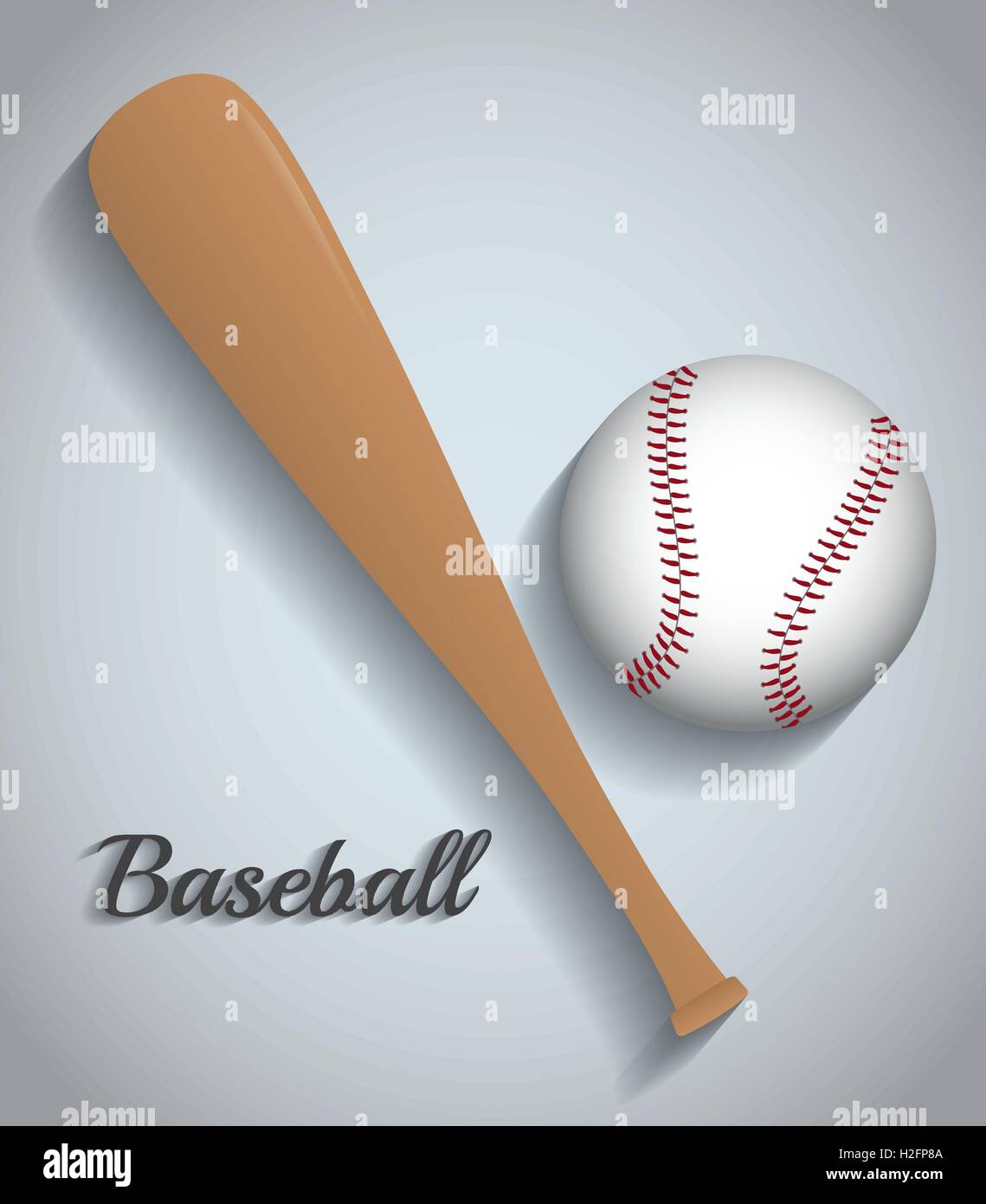 Ball and bat of baseball sport design Stock Vector Image & Art - Alamy