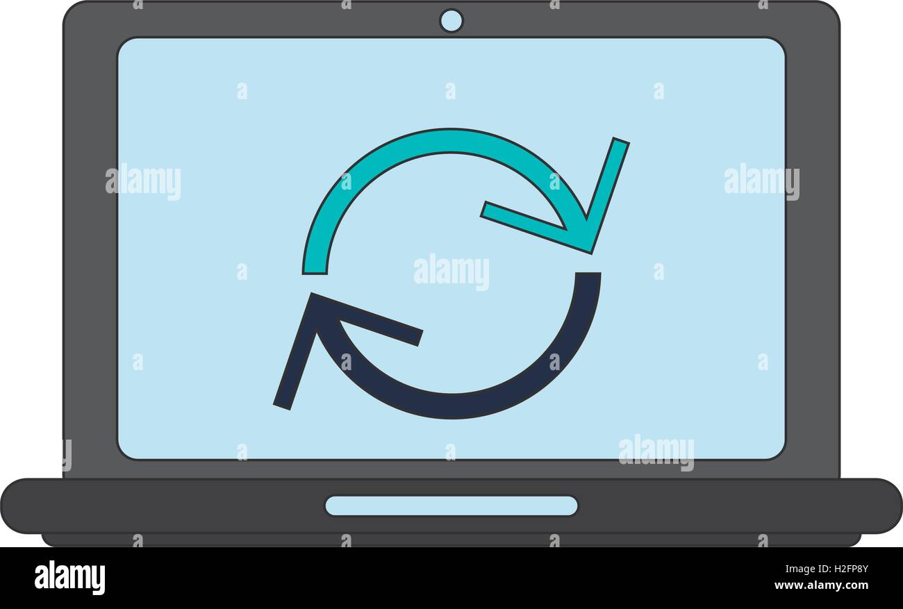computer and reload icon Stock Vector Image & Art - Alamy