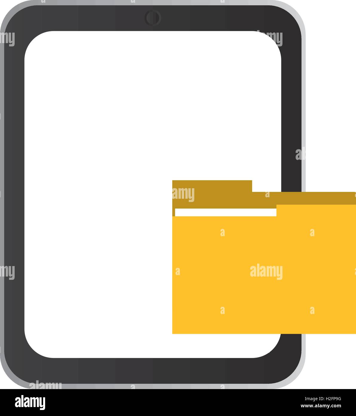 modern cellphone and file folder icon Stock Vector Image & Art - Alamy