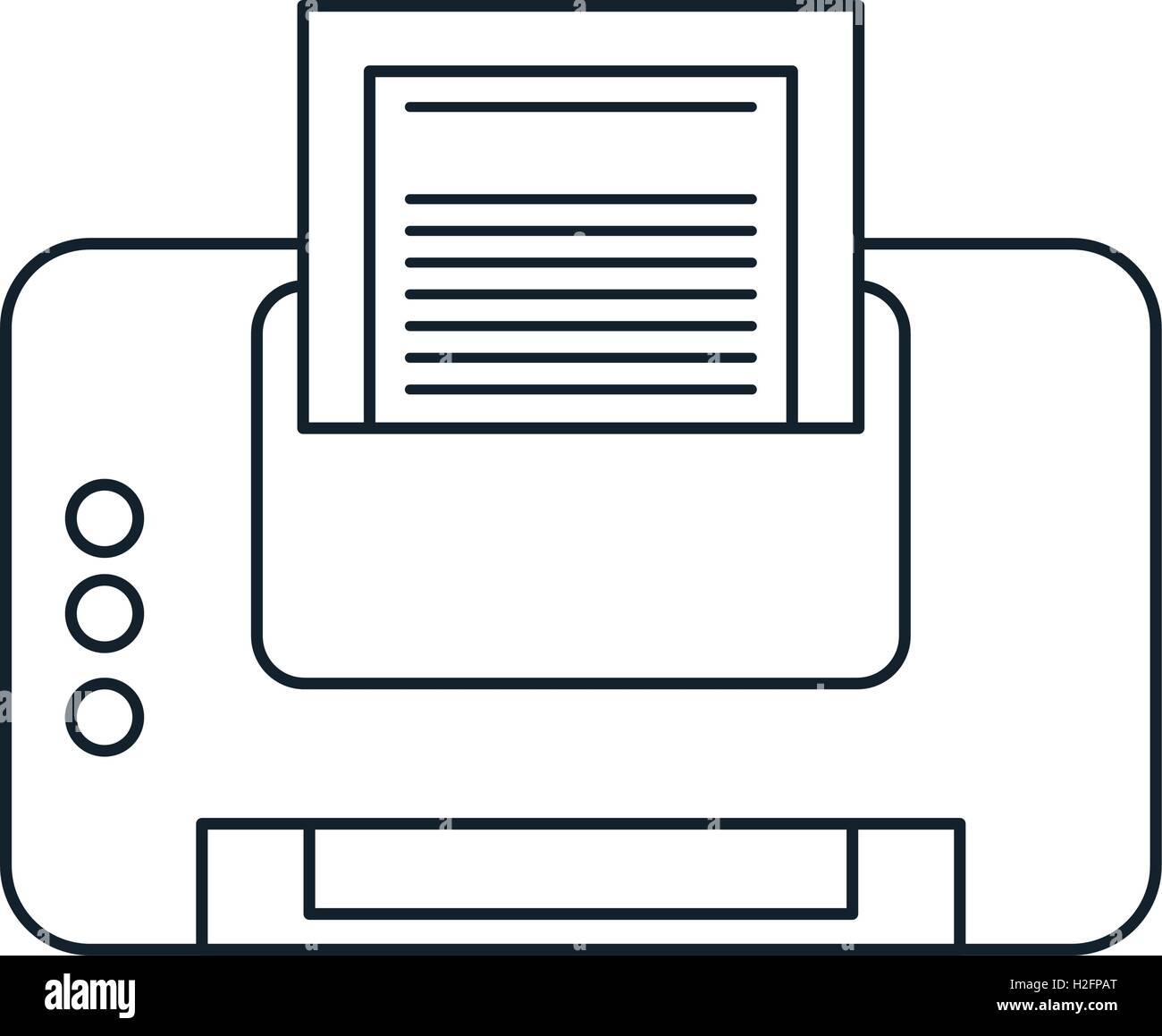 Isolated printer with paper design Stock Vector Image & Art - Alamy