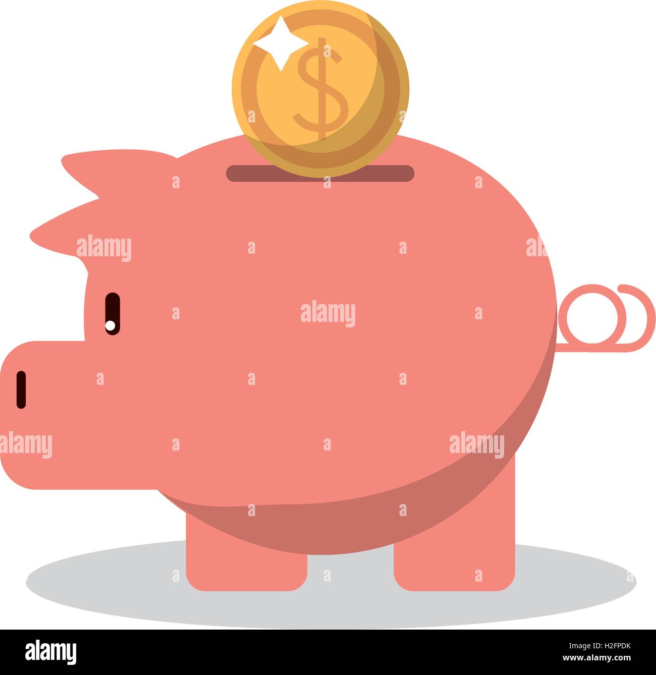 Isolated piggy with coin design Stock Vector Image & Art - Alamy
