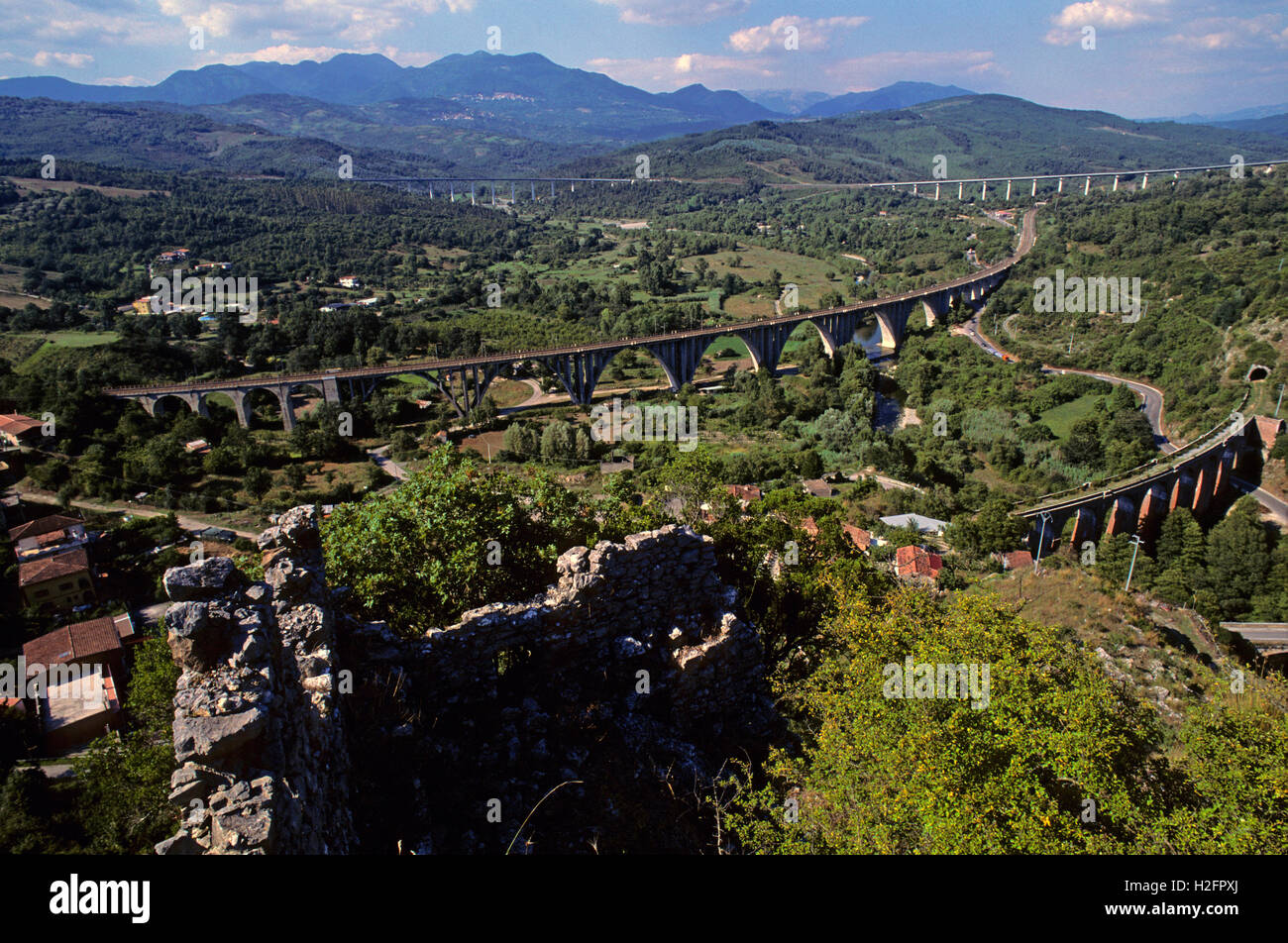 View from San Severino di Centola ruins, Cilento - Vallo di Diano and ...