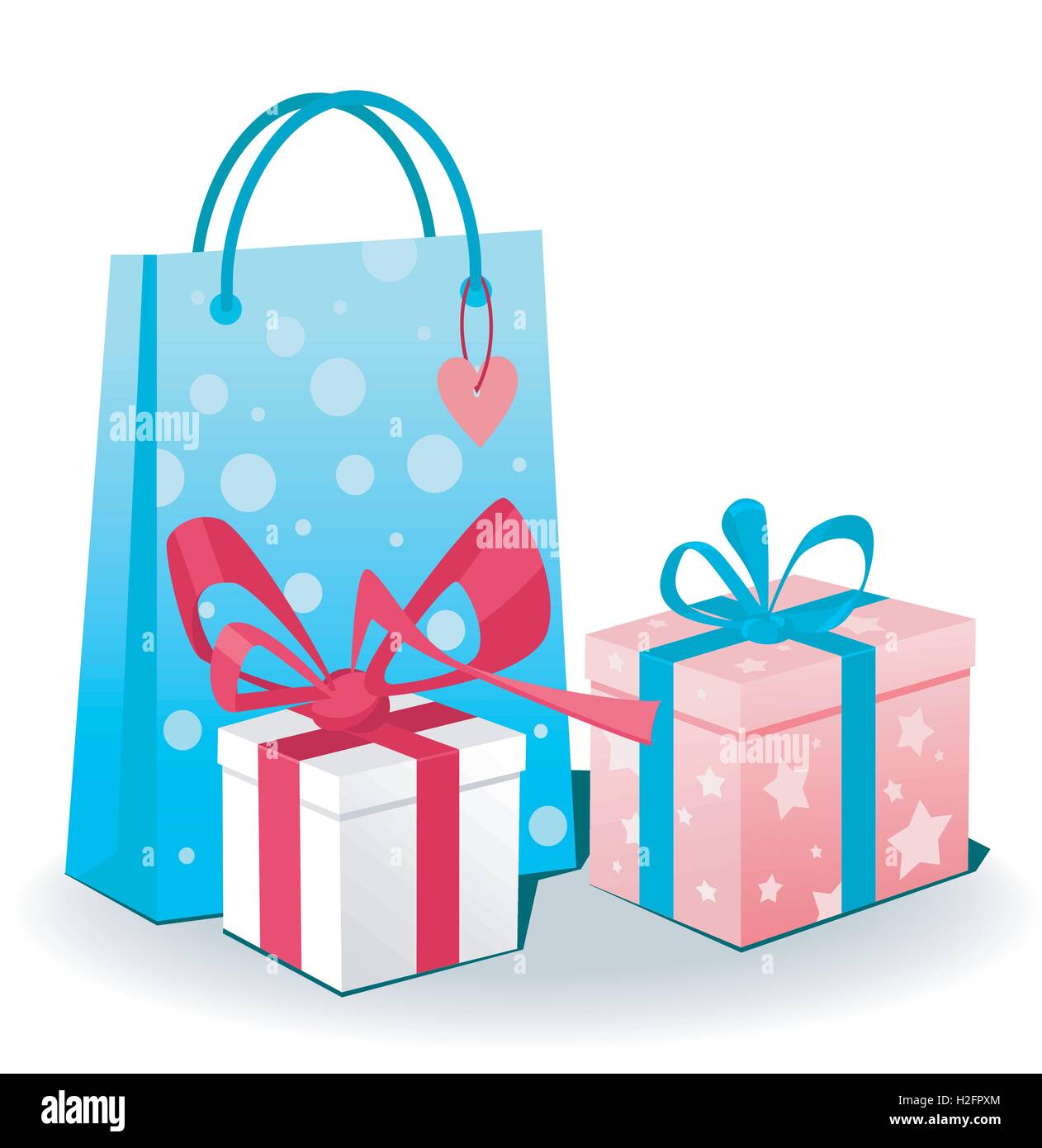 Christmas group gifts on Stock Vector Images - Alamy
