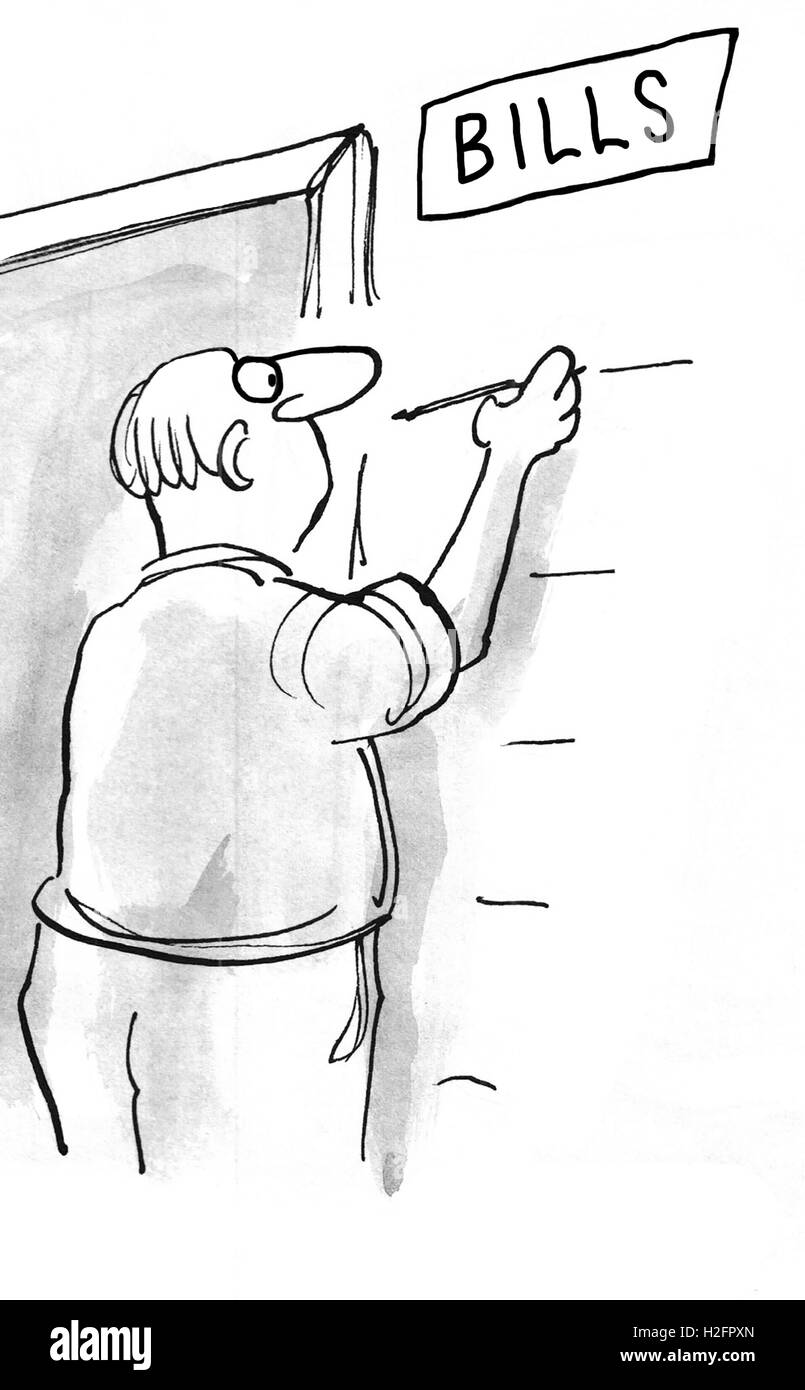 Monthly bills Black and White Stock Photos & Images - Alamy