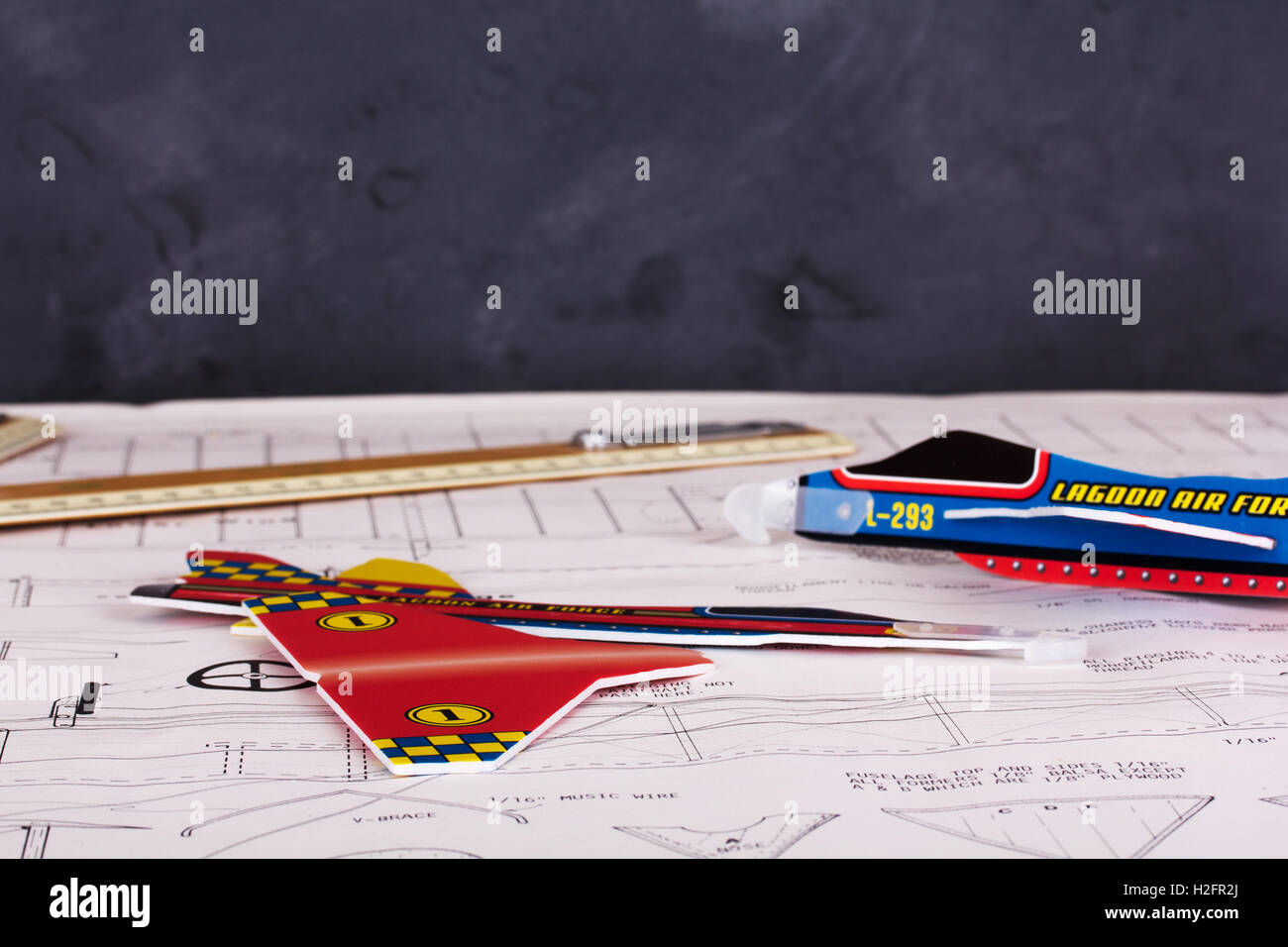 Making toy aircraft ready to fly with instructions Stock Photo - Alamy