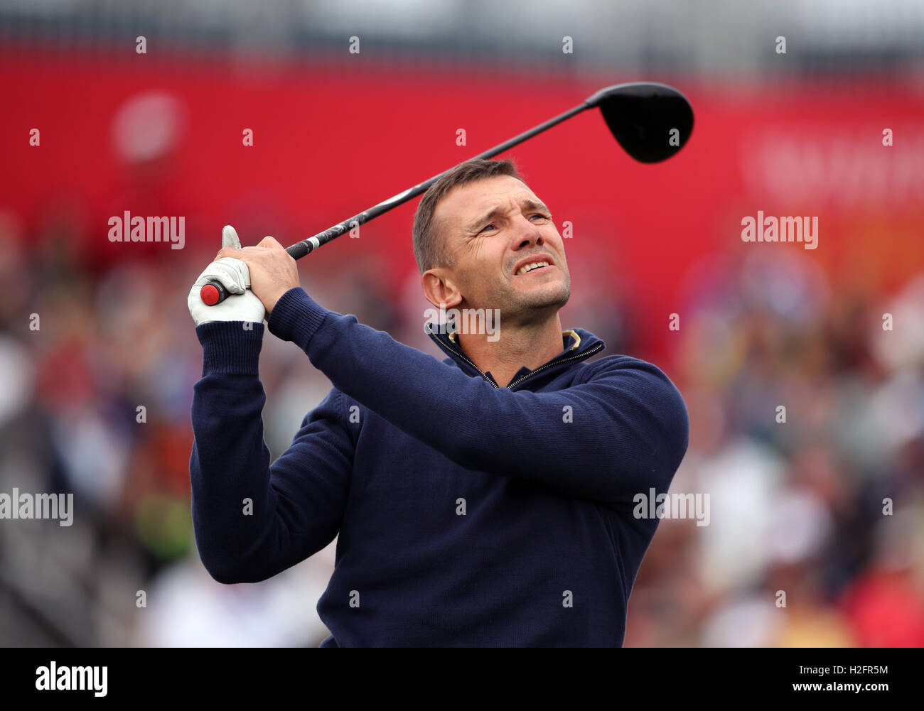 Europe's Andriy Shevchenko during a celebrity golf match ahead of the ...