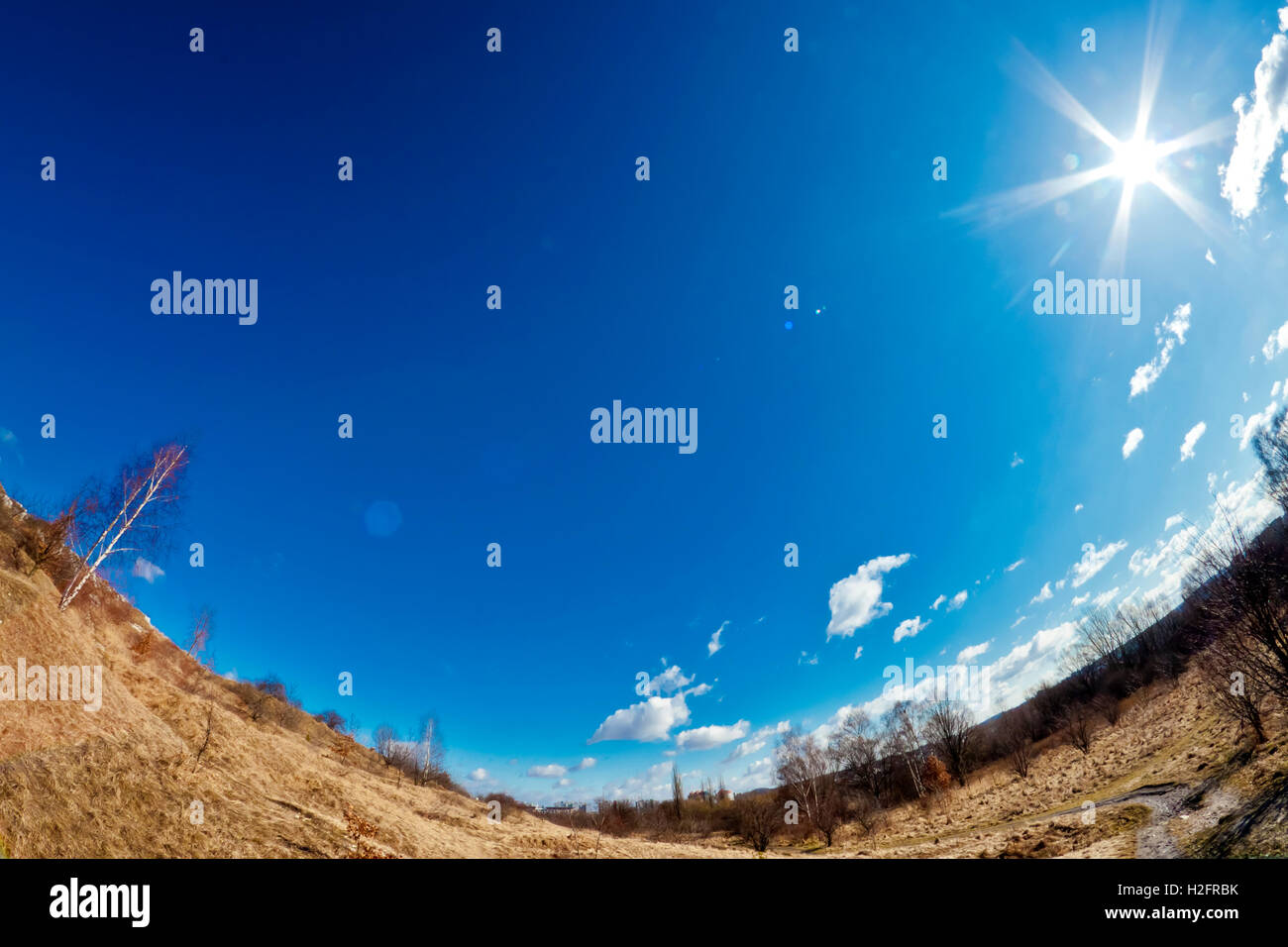 Beautiful blue-sky landscape from Cracow, Poland Stock Photo - Alamy