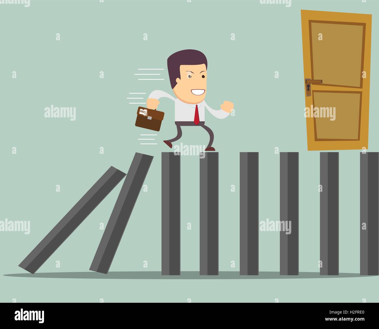 Man Run to Exit Stock Vector Image & Art - Alamy