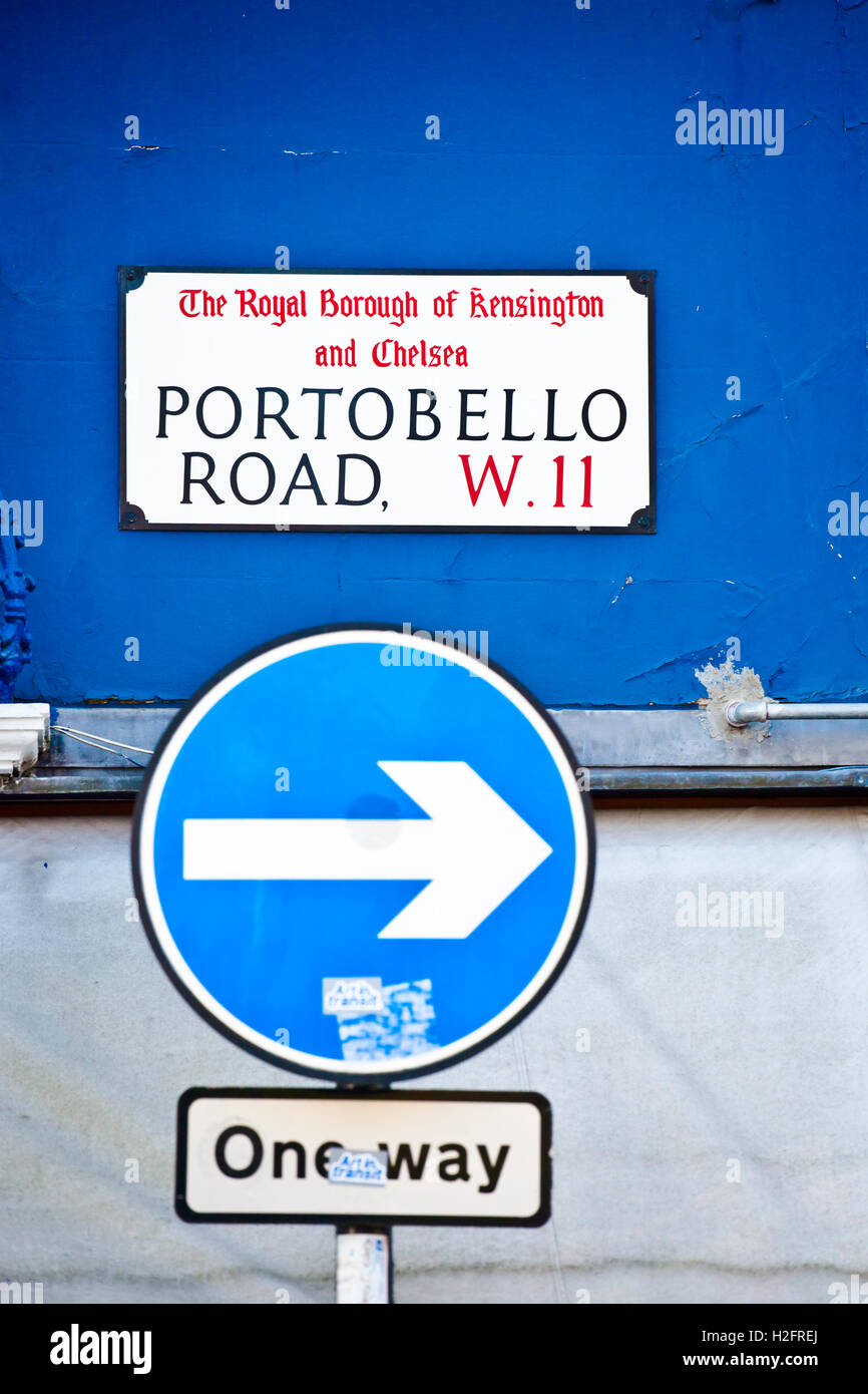 London portobello road , signs Stock Photo - Alamy