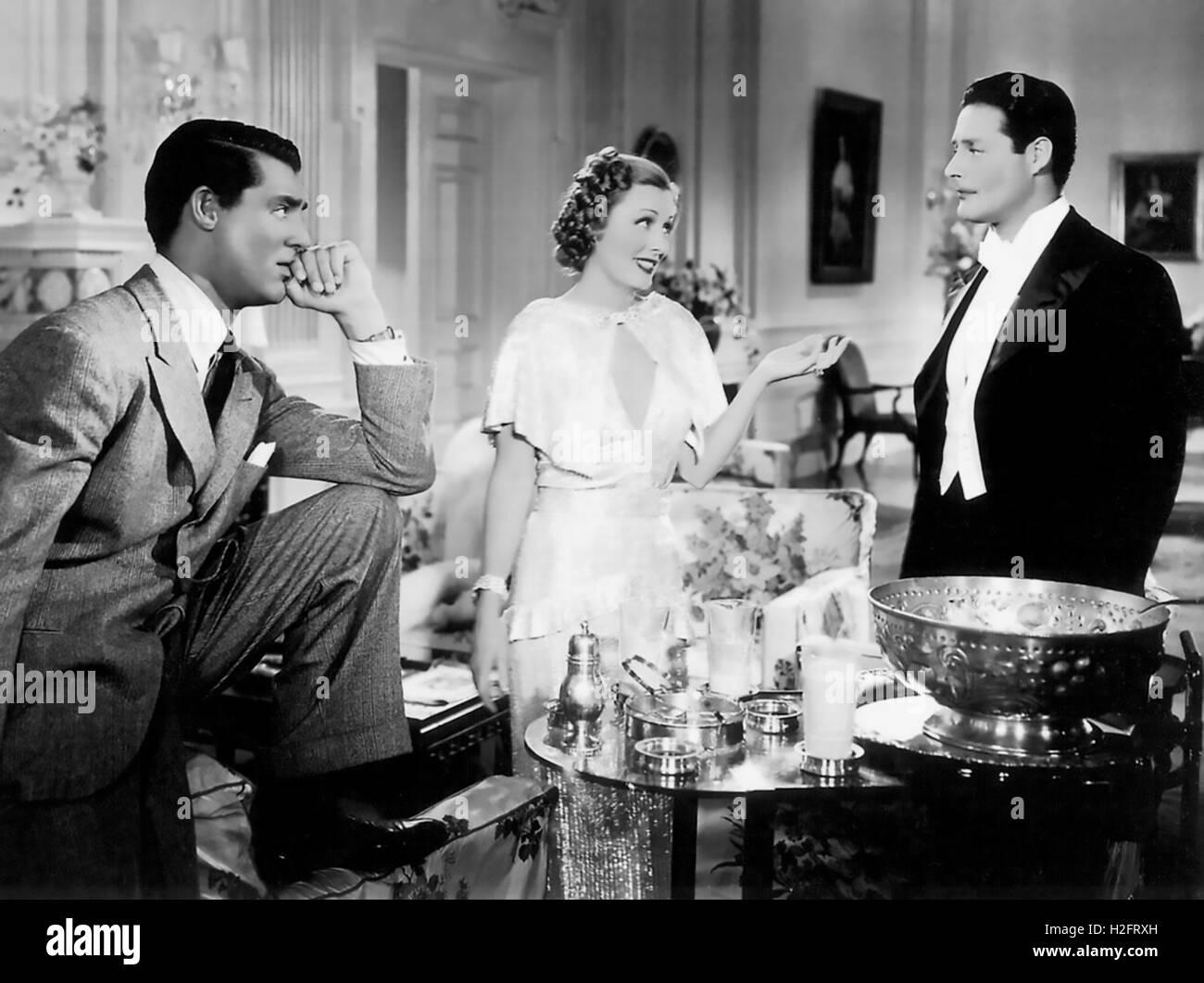 THE AWFUL TRUTH 1937 Columbia film with from left Cary Grant, Irene ...