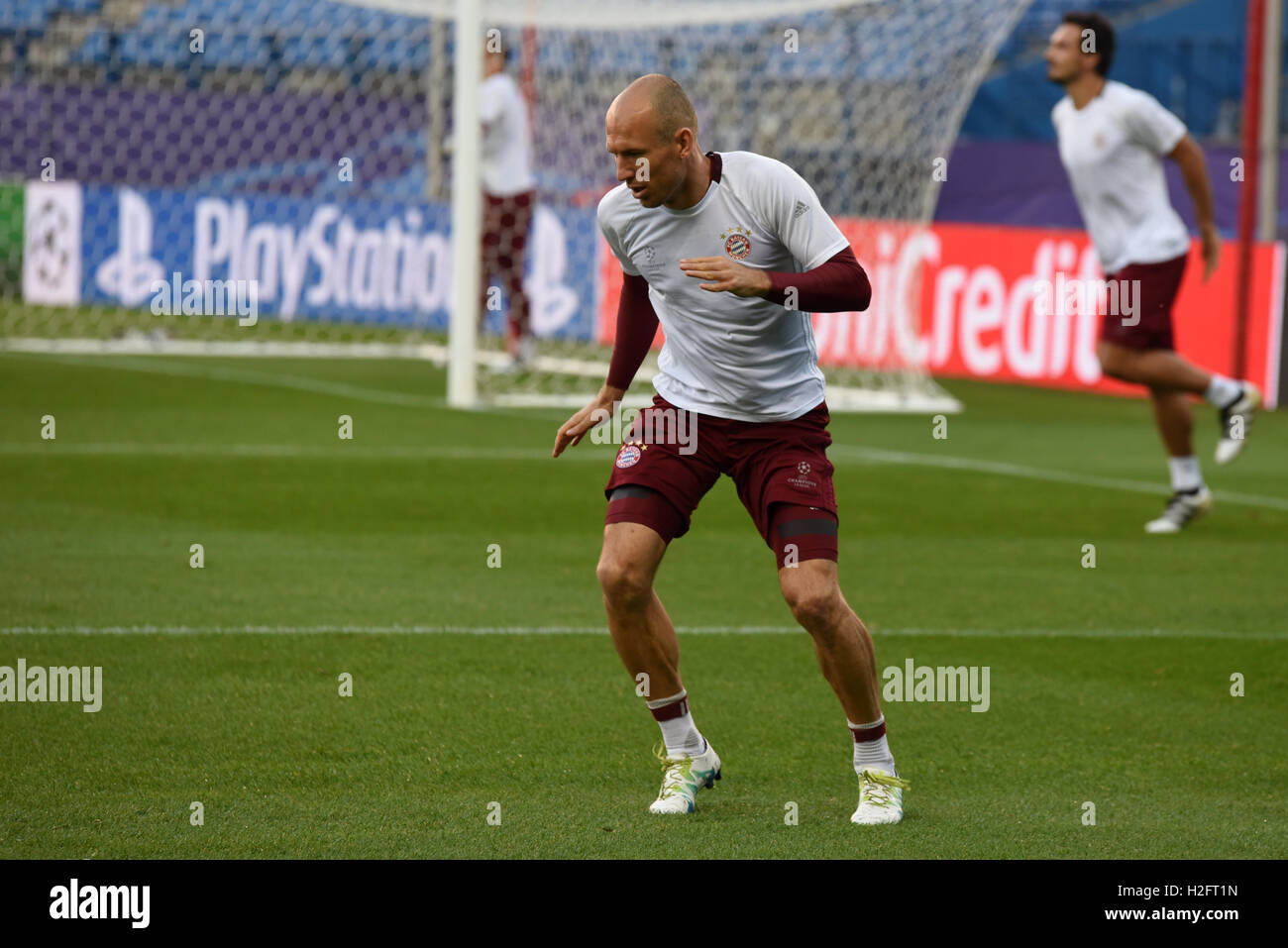 Madrid, Spain. 27th Sep, 2016. Bayer Munich's player Robben pictured ...