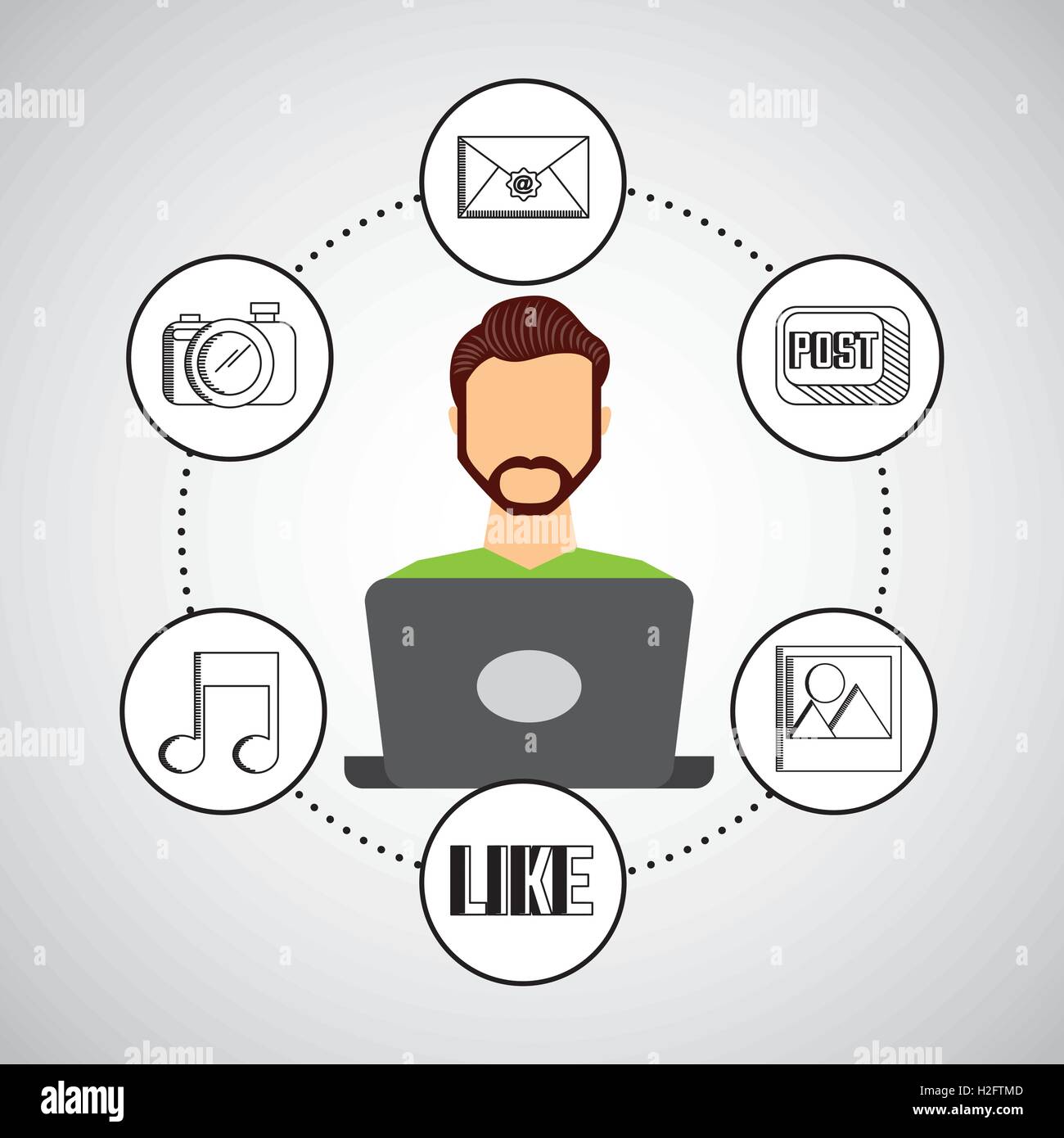 person user social media icons Stock Vector Image & Art - Alamy