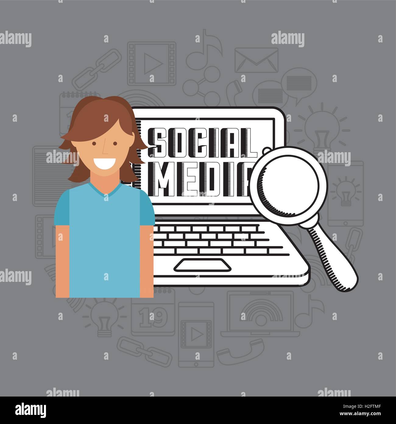 person user social media icons Stock Vector Image & Art - Alamy