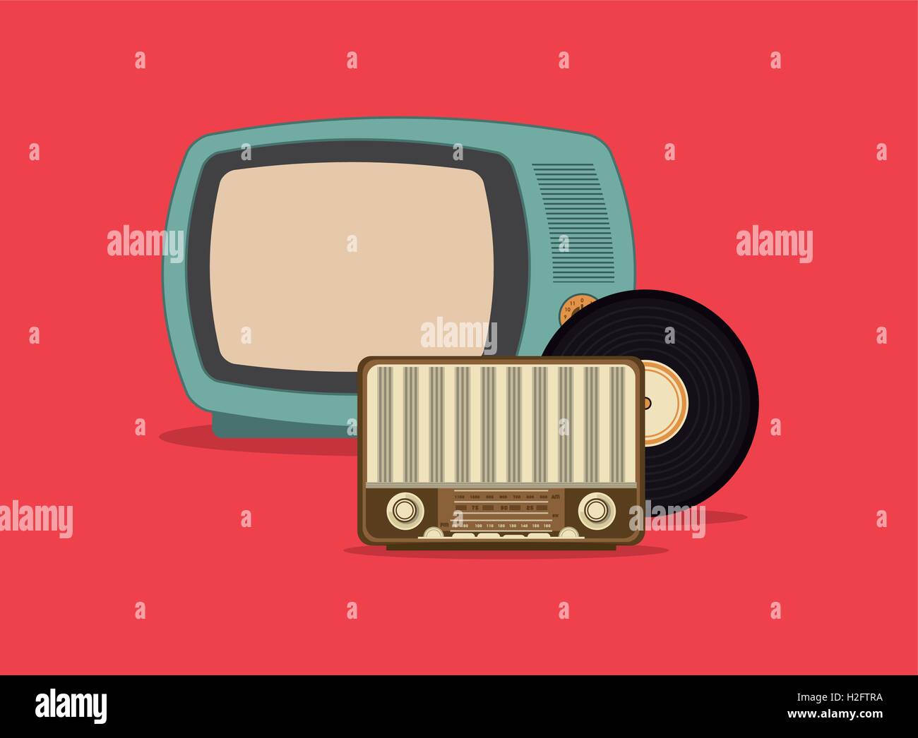 Retro tv emblem image hi-res stock photography and images - Alamy