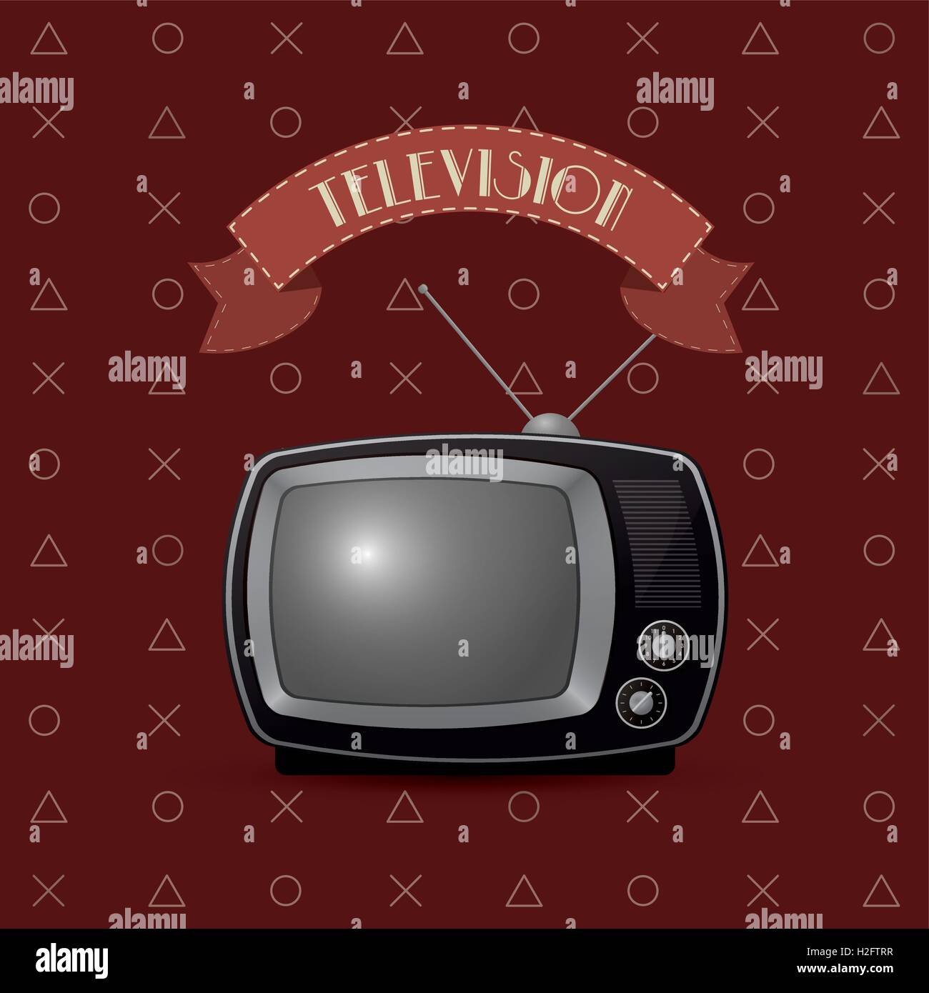 retro tv emblem image Stock Vector Image & Art - Alamy