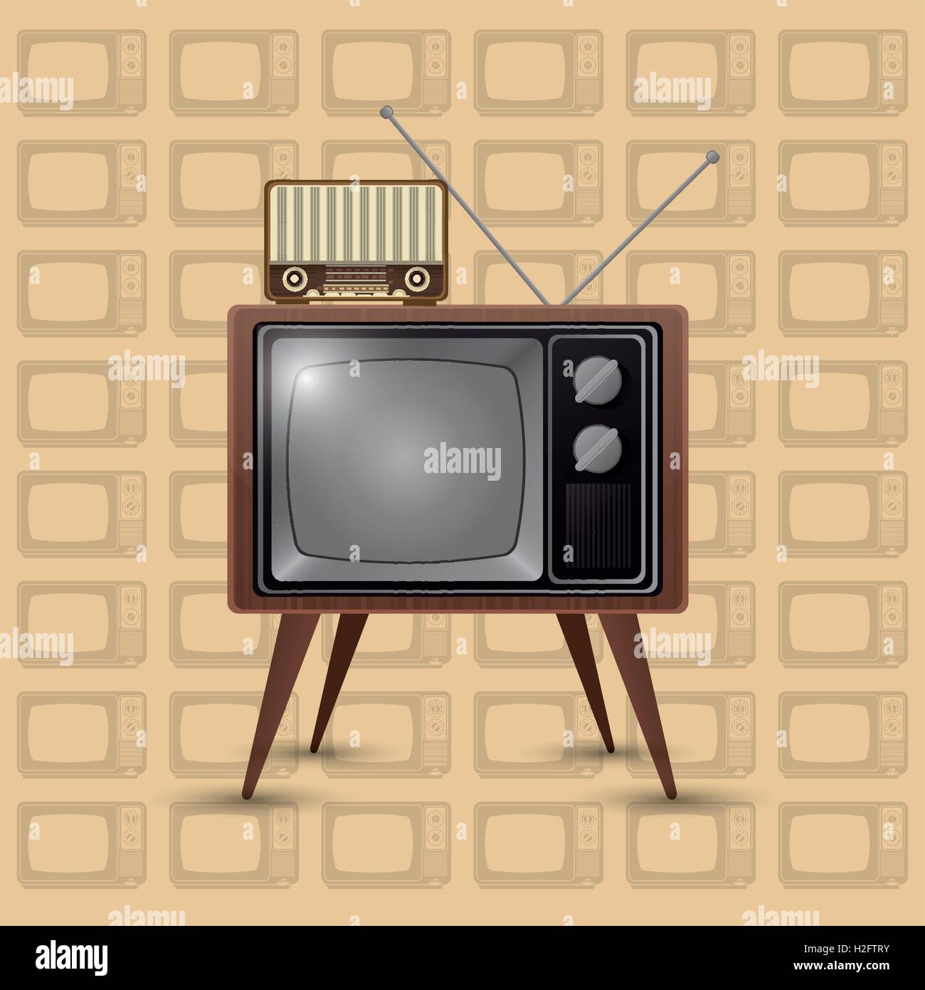 retro tv emblem image Stock Vector Image & Art - Alamy