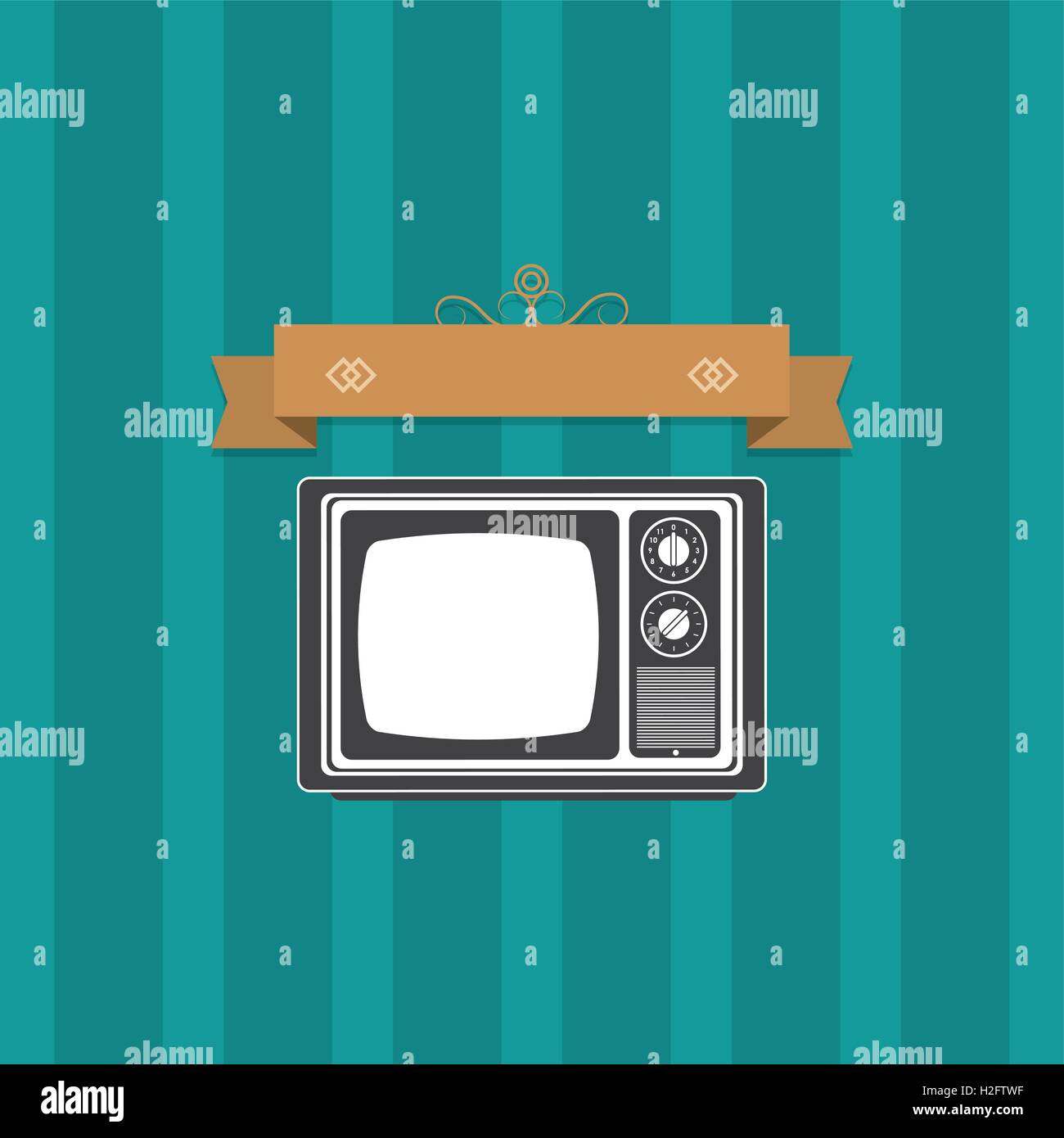 retro tv emblem image Stock Vector Image & Art - Alamy