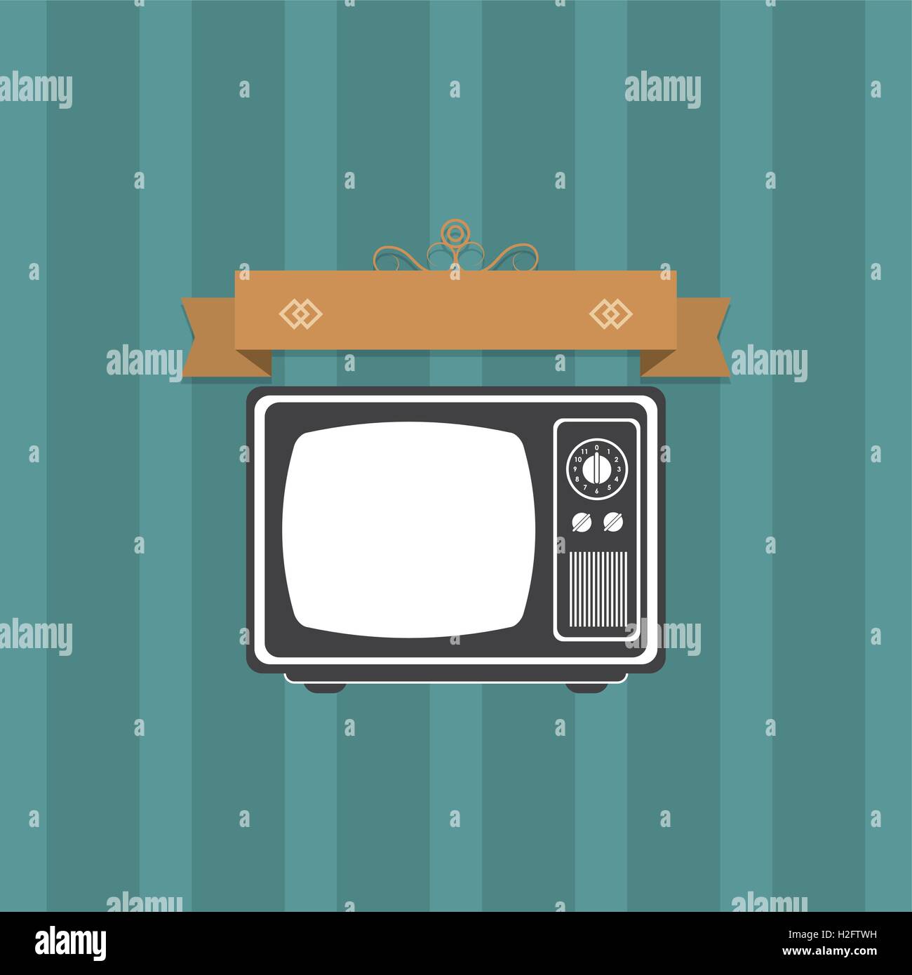 Retro tv emblem image Stock Vector Images - Alamy