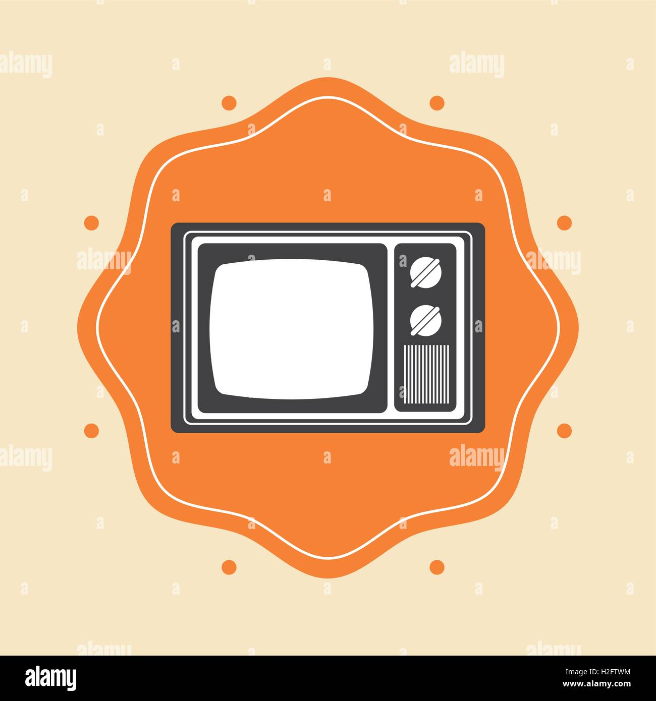 Retro tv emblem image Stock Vector Images - Alamy