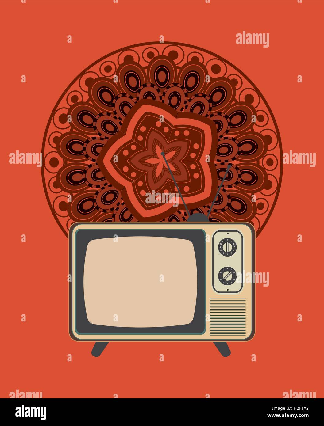 retro tv emblem image Stock Vector Image & Art - Alamy