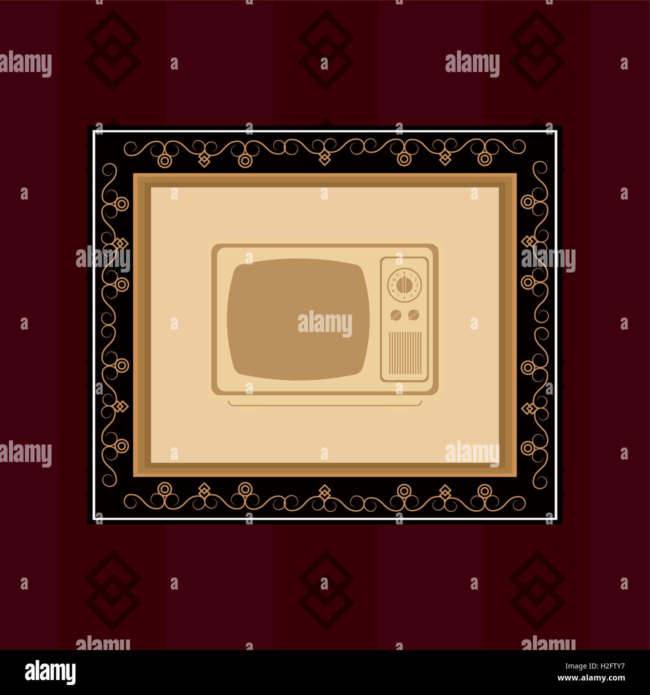 retro tv emblem image Stock Vector Image & Art - Alamy