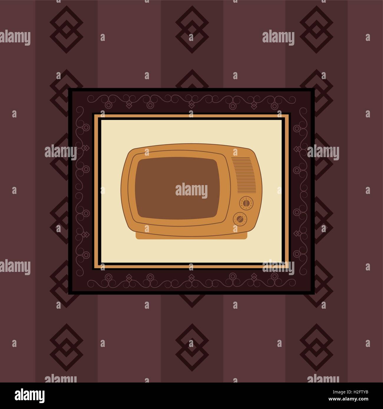 Retro tv emblem image hi-res stock photography and images - Alamy