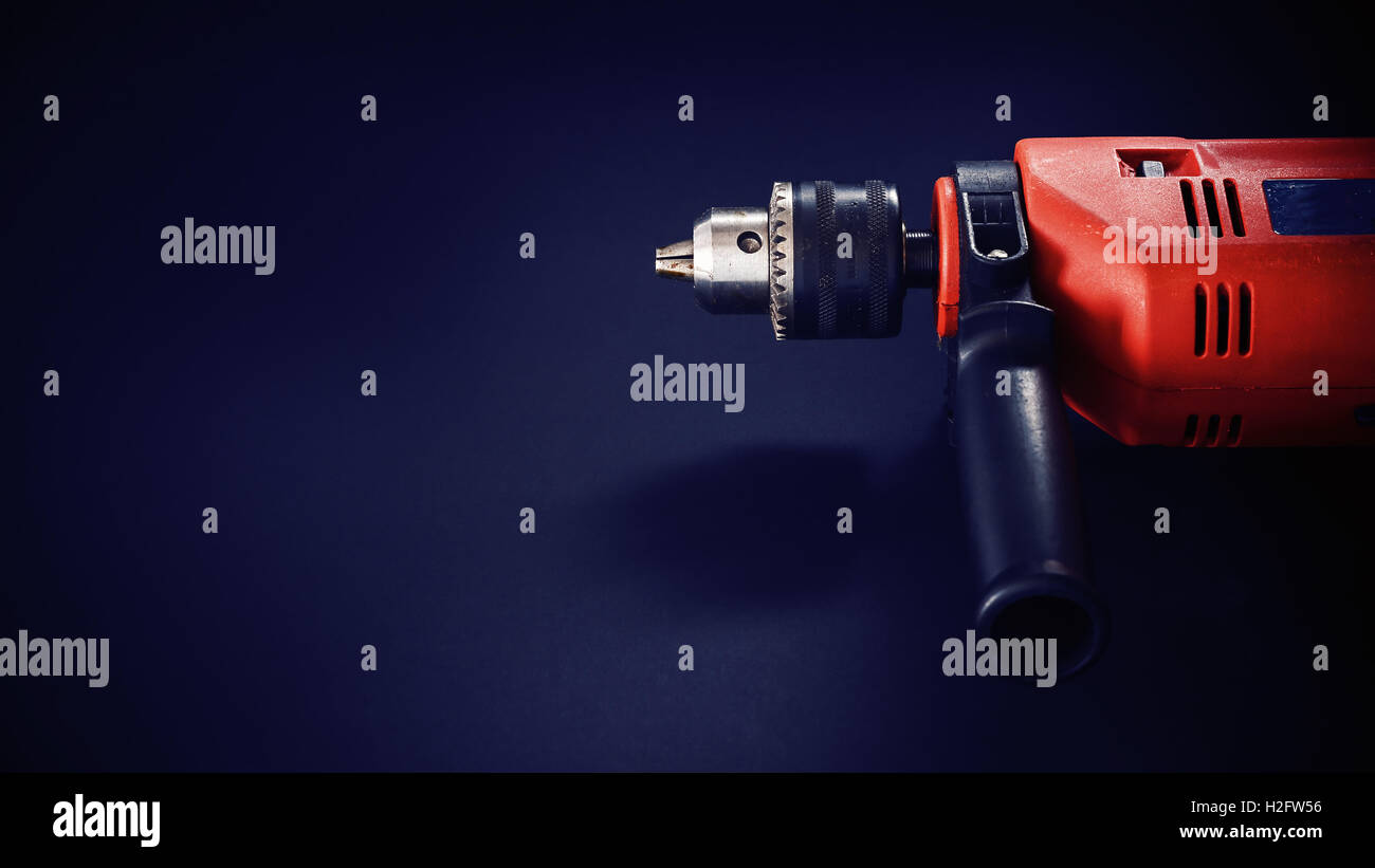 Abstract of a used drill, closeup view on chuck Stock Photo - Alamy
