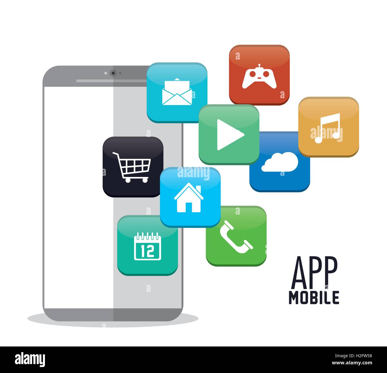 Apps and smartphone gadget Stock Vector Image & Art - Alamy