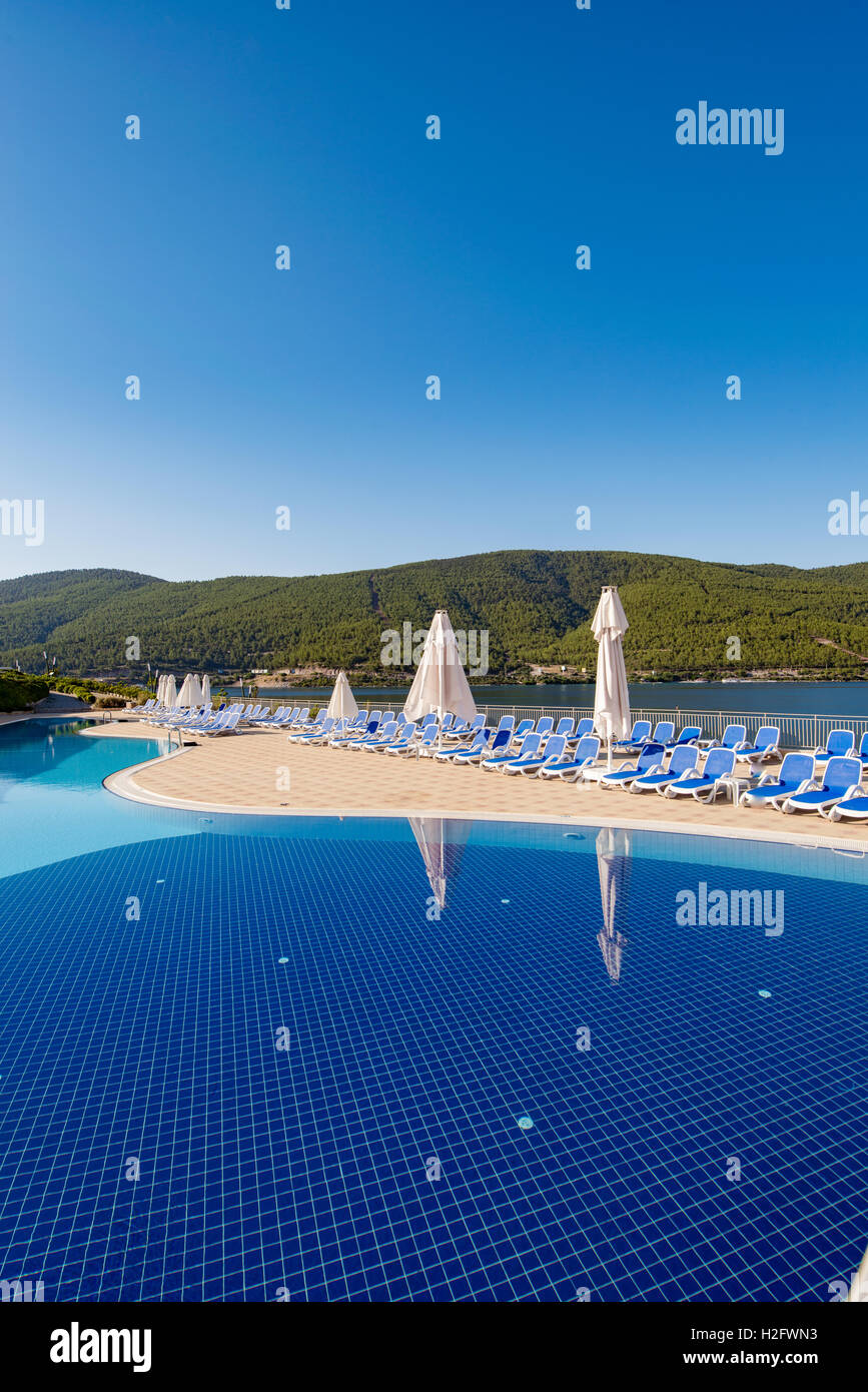 Swimming pool on bright summer day Stock Photo - Alamy
