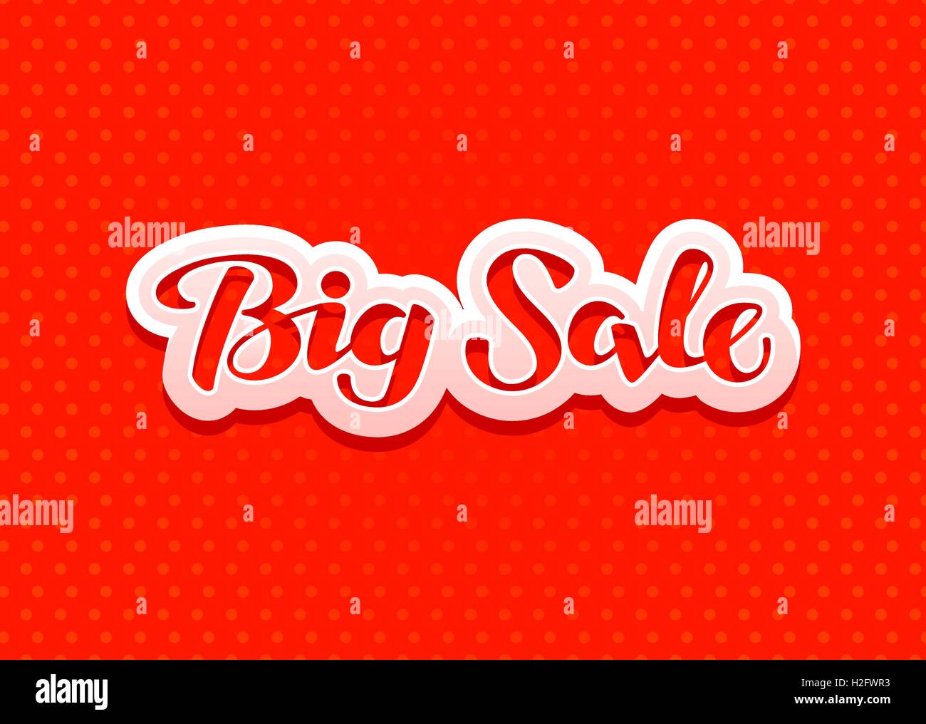 Big Sale lettering. Design for Christmas sales, banner. Vector ...