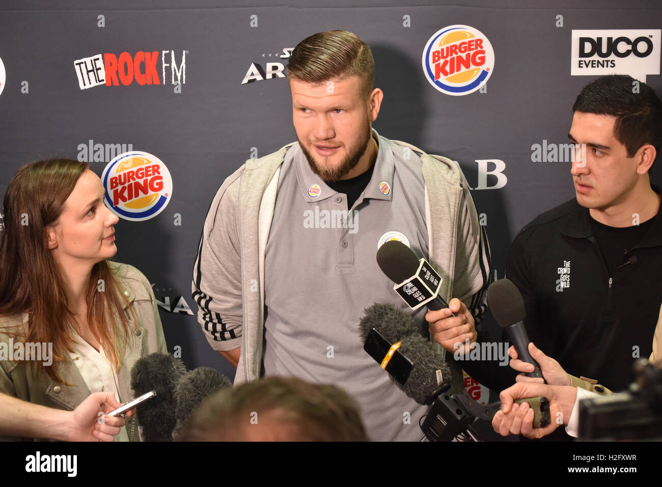 Auckland, New Zealand. 28th Sep, 2016. The giant Russian boxer ...